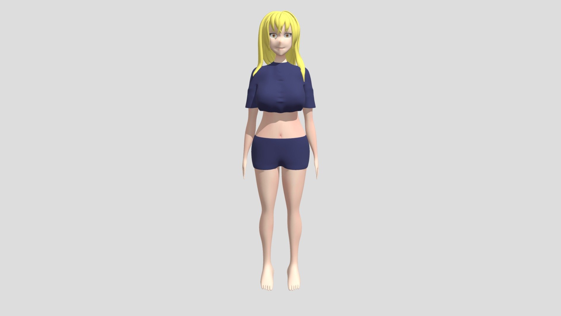 金髮女孩1 - Download Free 3D model by sway00005 [34797eb] - Sketchfab
