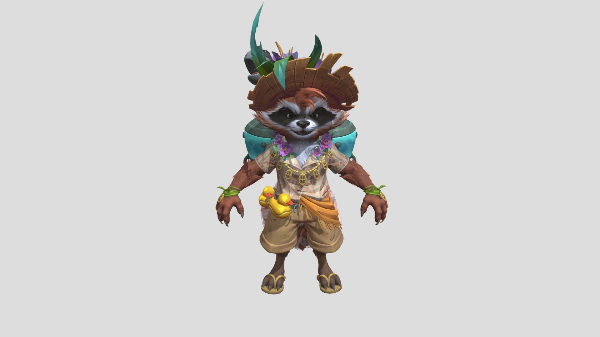 Rocket Raccoon Sunshine Raccoon - Download Free 3D model by YE YE ...