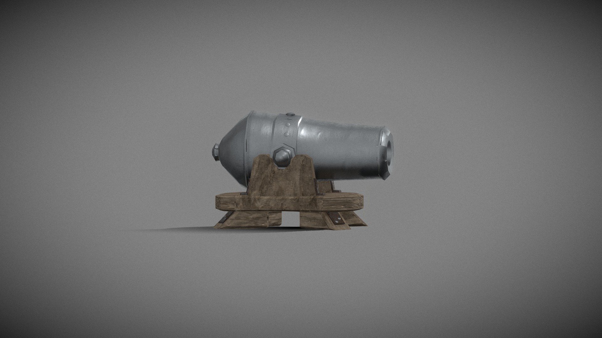 1024x1024 Low Poly Cannon - 3D model by Cal Millward (@CallumMillward ...