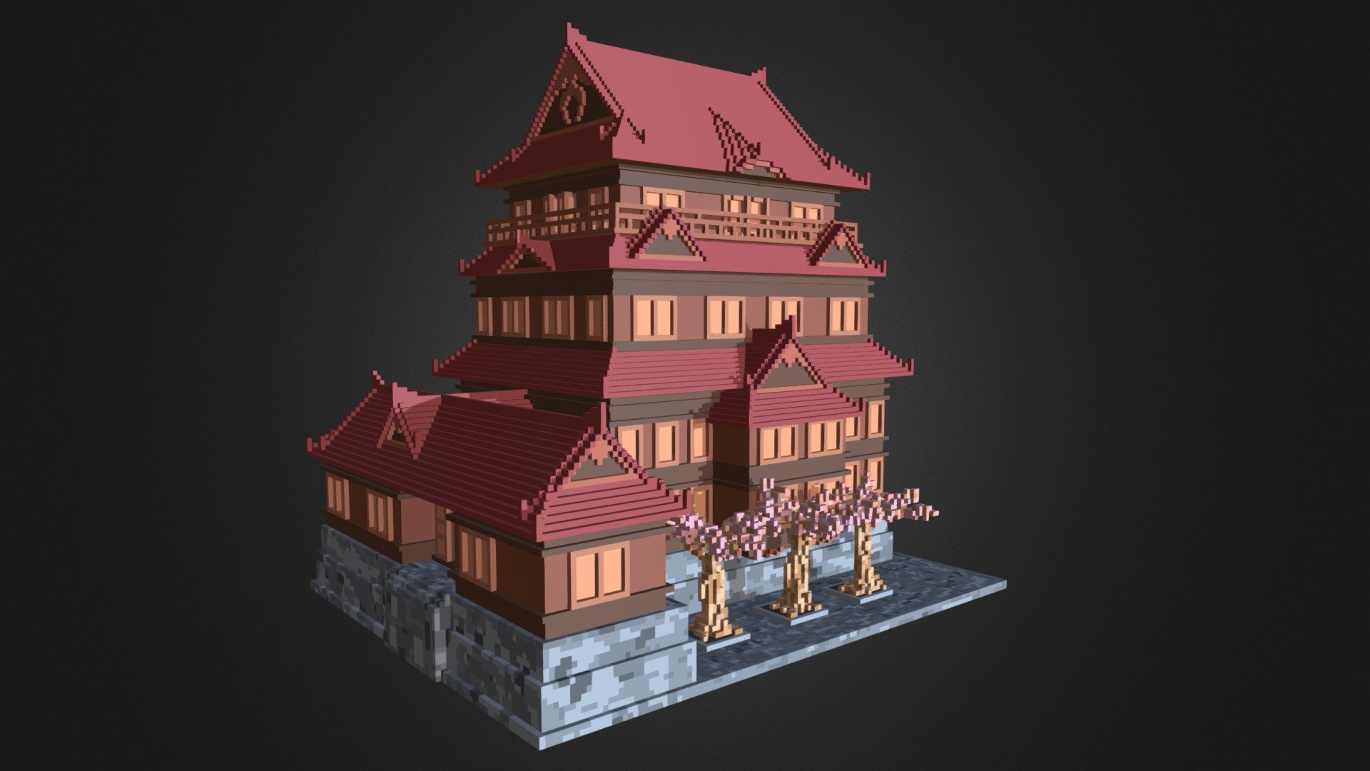 Japanese Castle - Download Free 3D model by Xcalibur [3483180] - Sketchfab