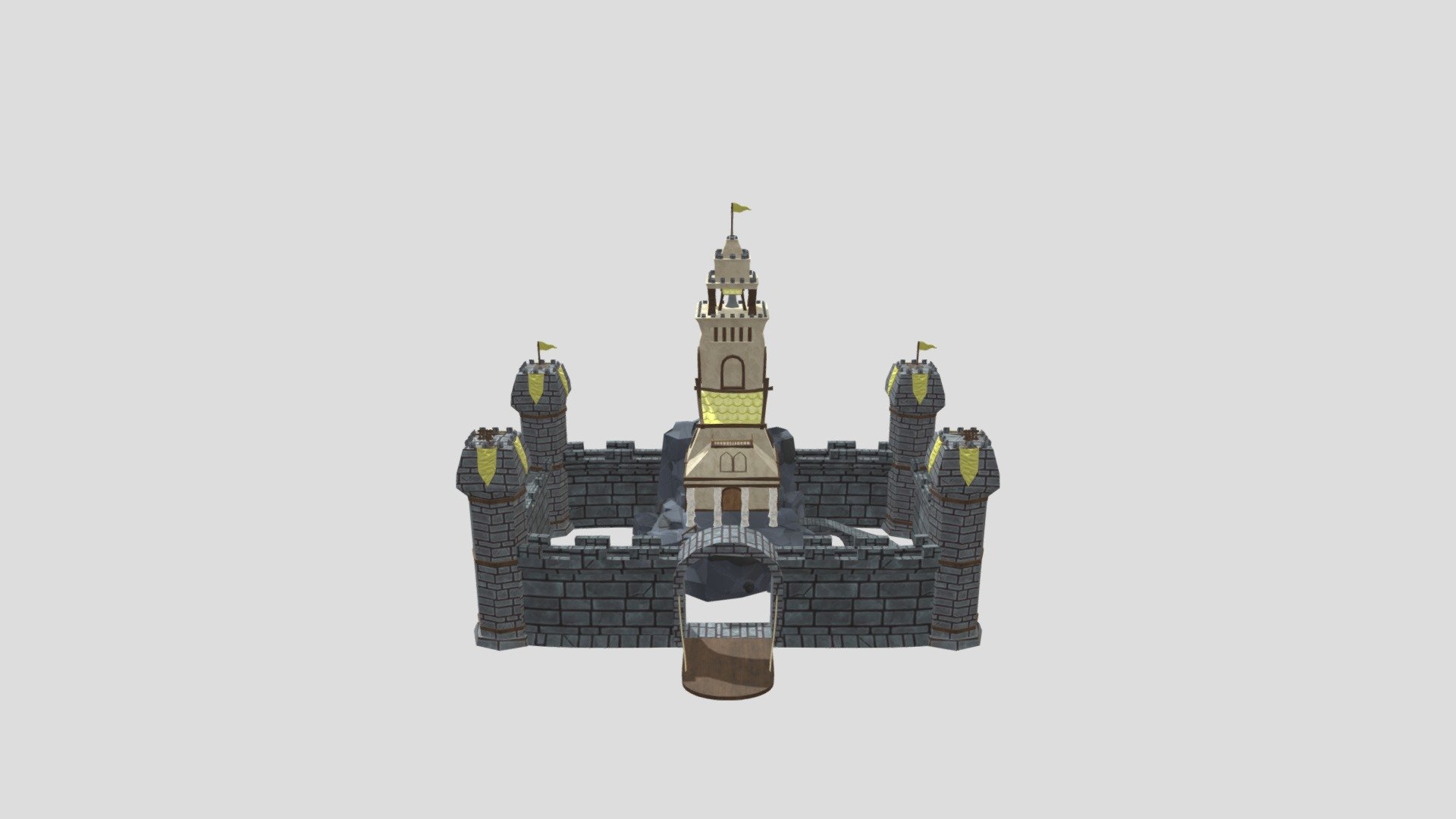 Ancient Castle, Rebuilt - 3D model by sibrot [348d547] - Sketchfab
