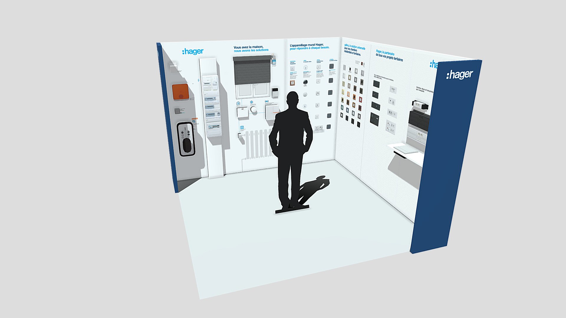 Stand 3 x 3 - 3D model by Studio_Hager [348e772] - Sketchfab