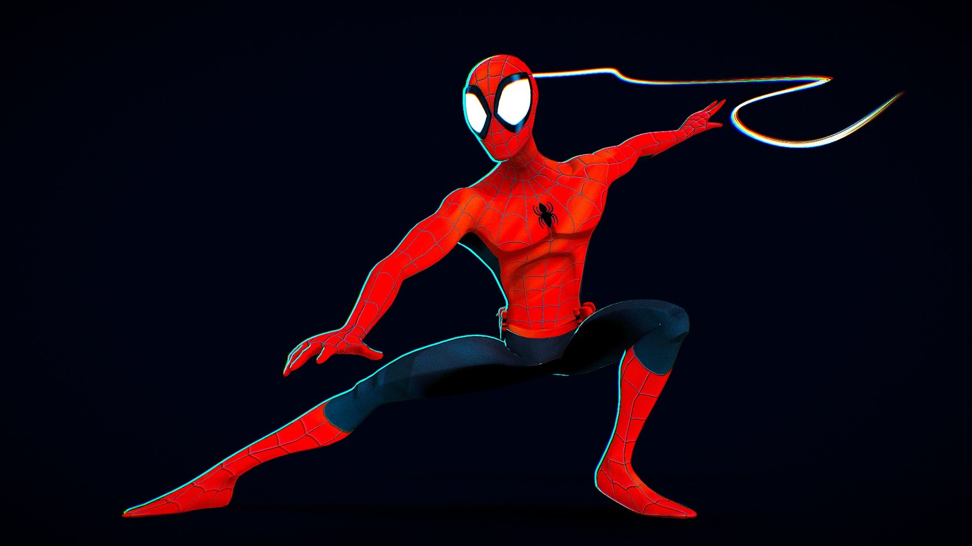 Classic Spider-Man ( Spider-Verse Style ) - 3D model by Daniel Cardona ...