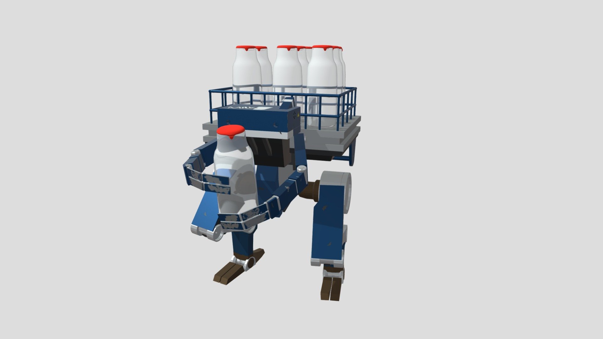 Milk Robot Concept Model - 3D model by Plaxin [34967e8] - Sketchfab