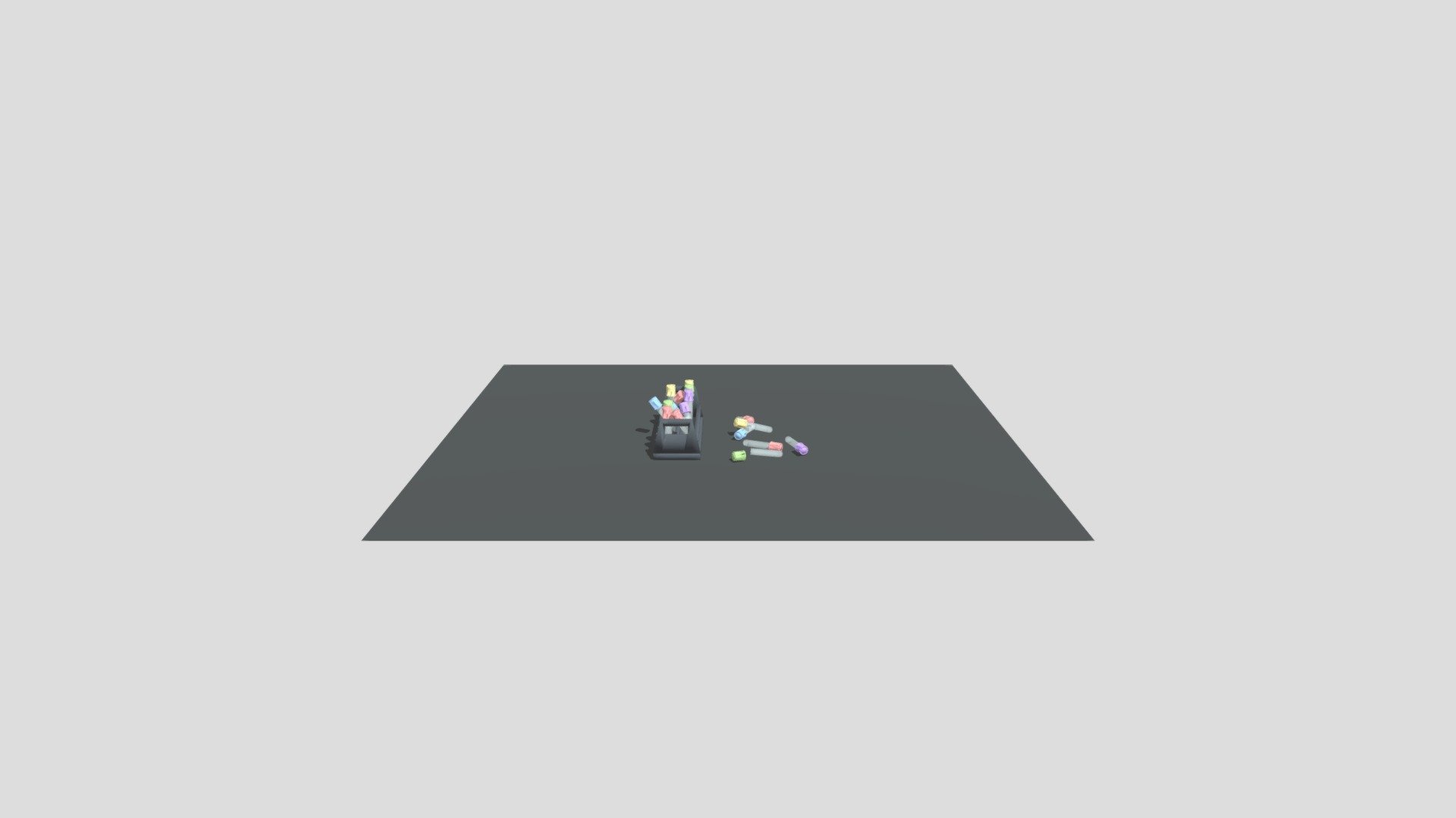 Test Tubes Scattered with Rack - 3D model by germm [3498cb4] - Sketchfab