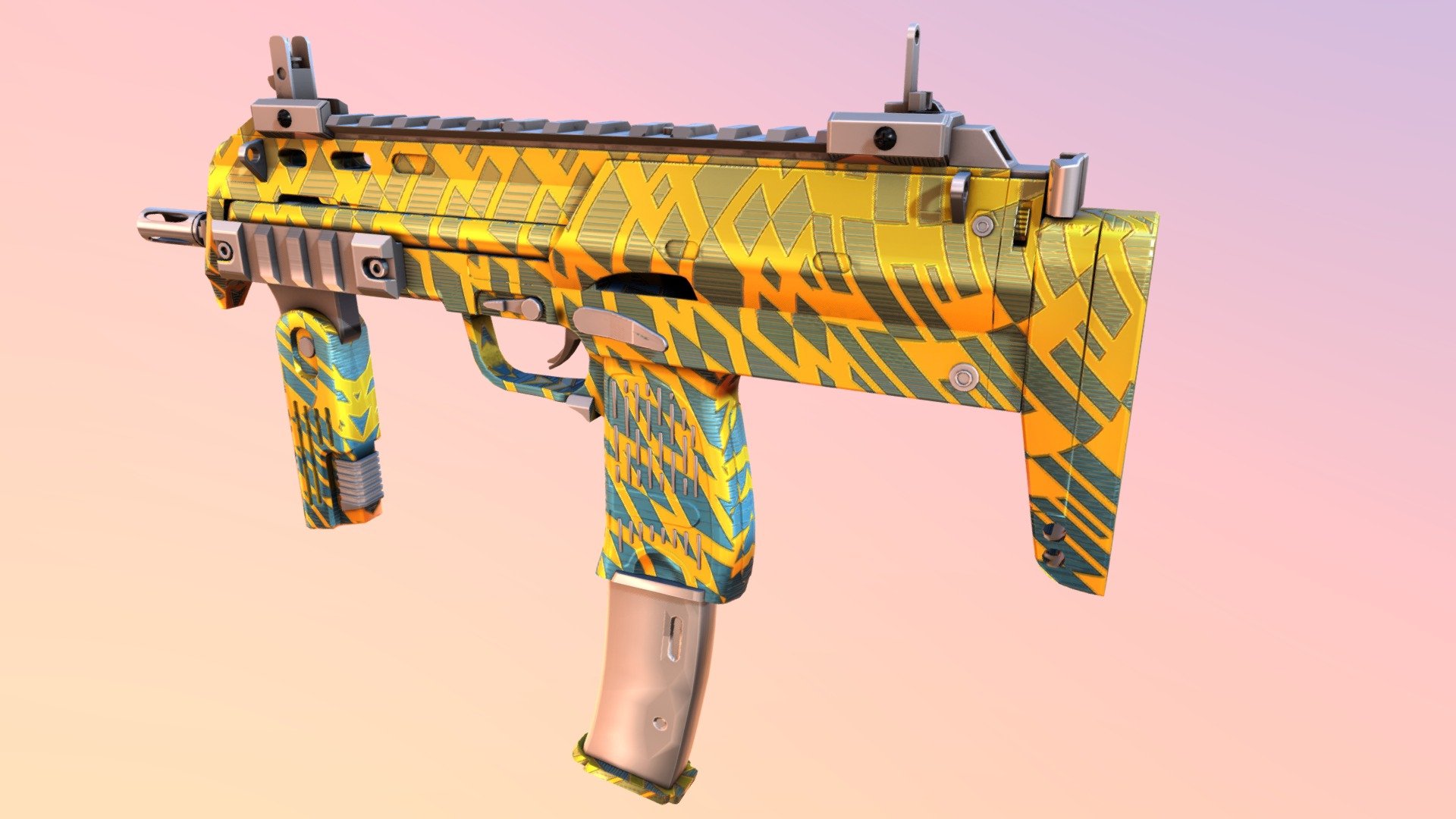 MP7 | GRID - 3D model by dC98 [349902c] - Sketchfab