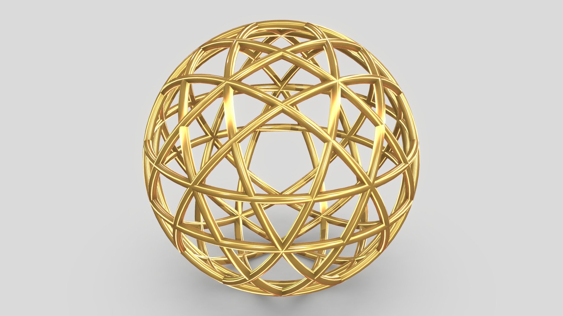 Star Cage Curved - 3D model by sacredgeometryweb [3499816] - Sketchfab