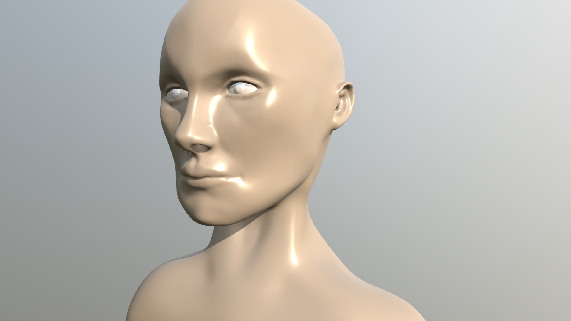 Female head study - Download Free 3D model by adrinuk [349c1a7] - Sketchfab