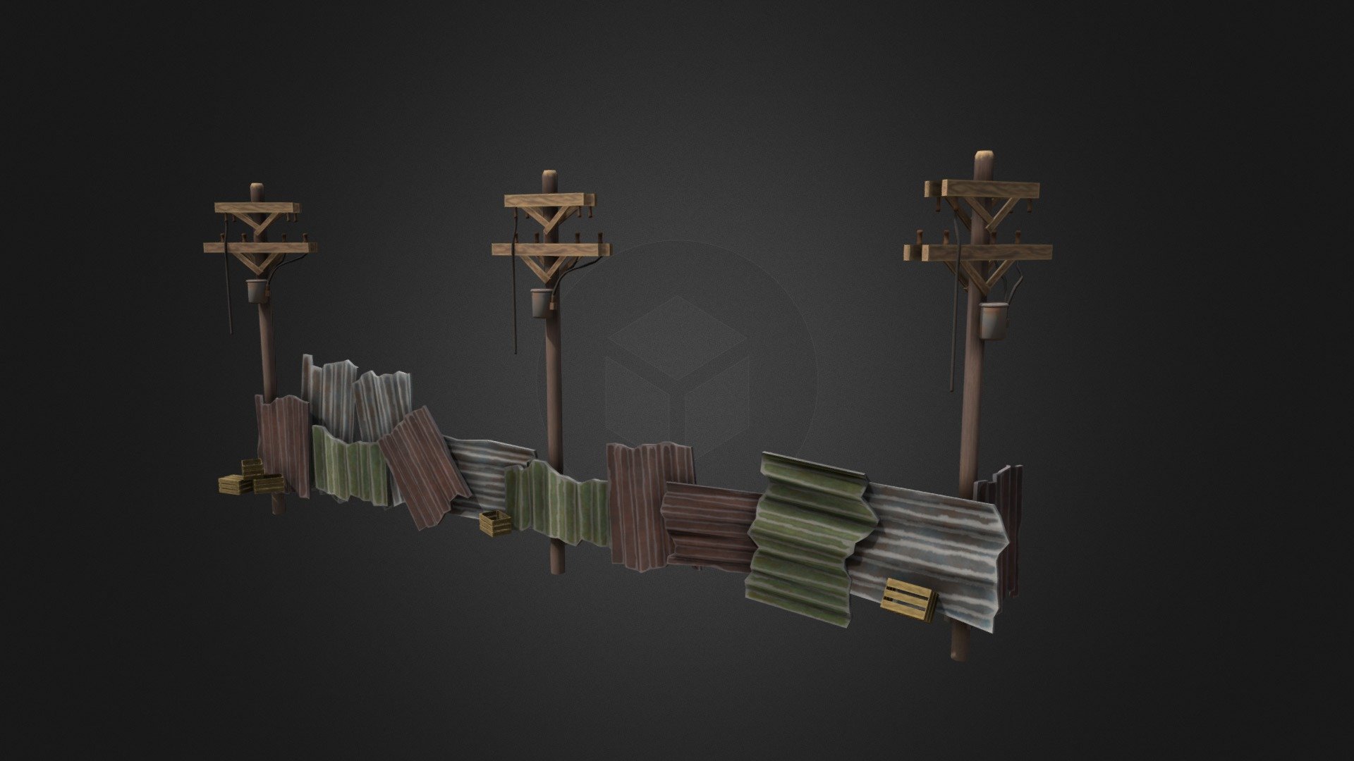 Stylized Fence - 3D model by KacJag [34a0372] - Sketchfab