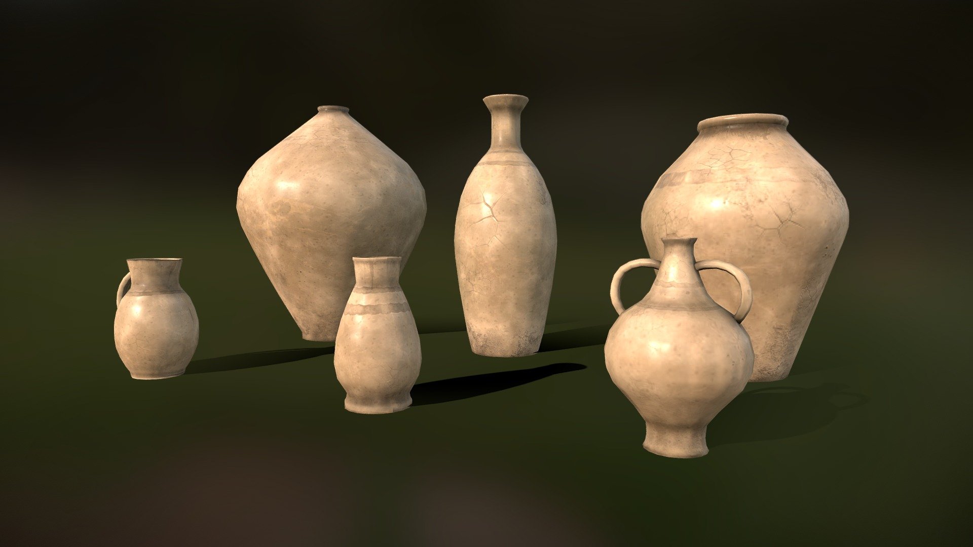 Clay Pots - 3D model by pim228 [34a1fc1] - Sketchfab