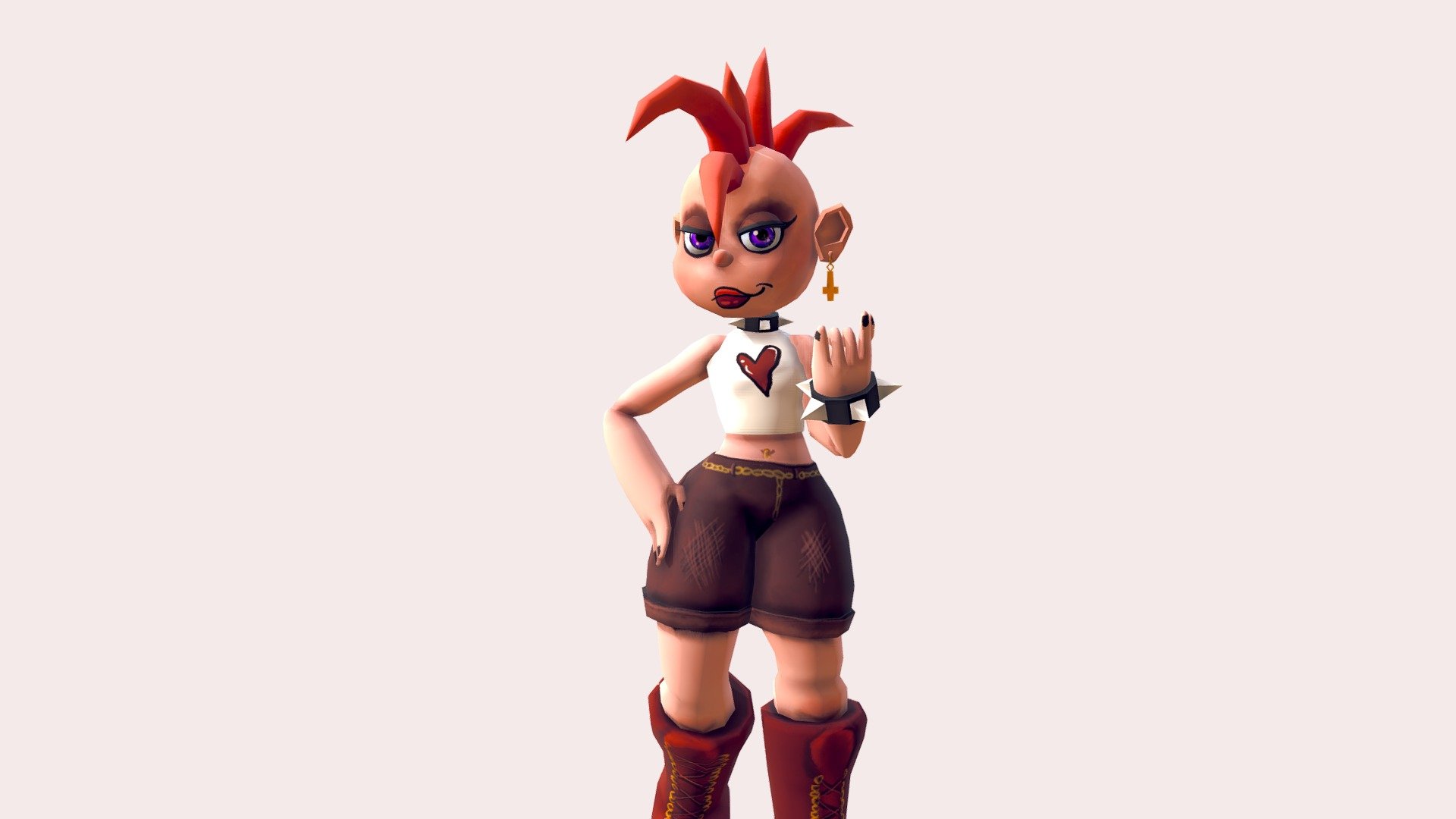 Stylized Punk Girl - 3D model by katie.mutton [34a33ec] - Sketchfab