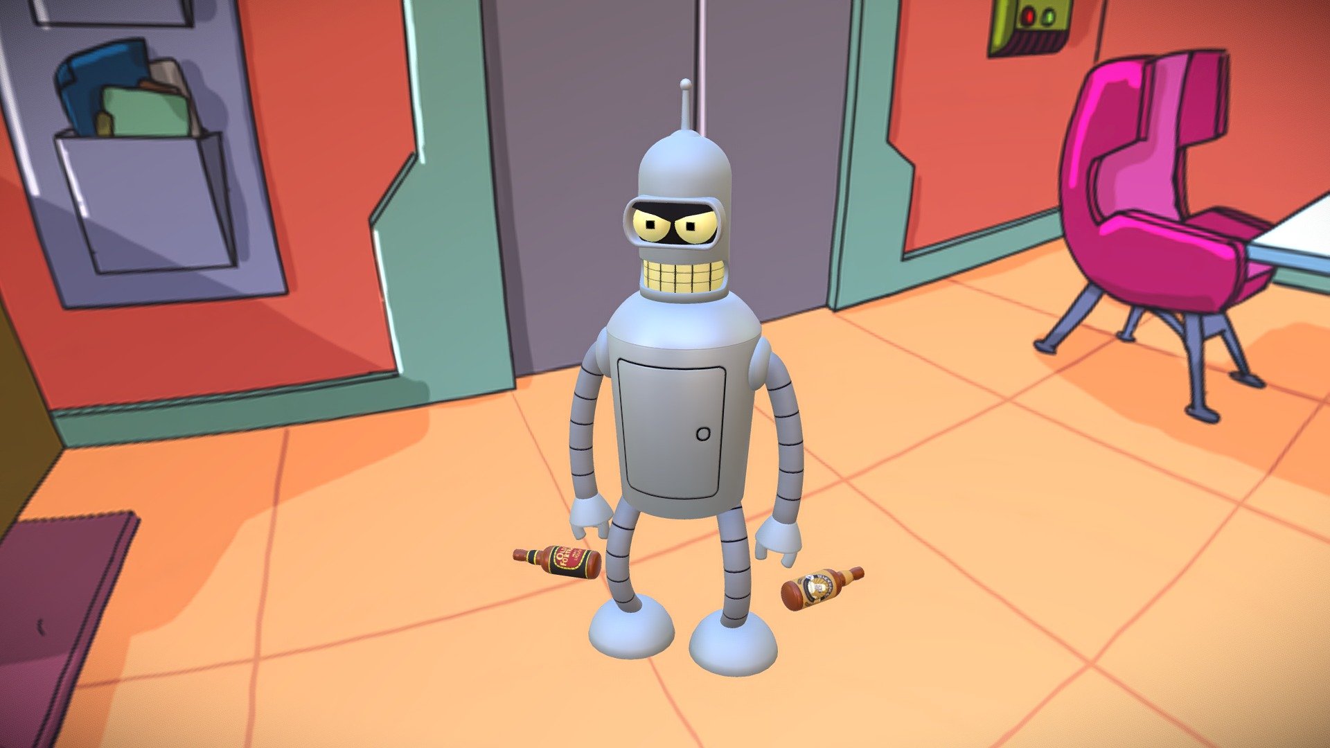 Bender in Apartment - 3D model by Farid (@rev3n4nt) [34ab85a] - Sketchfab
