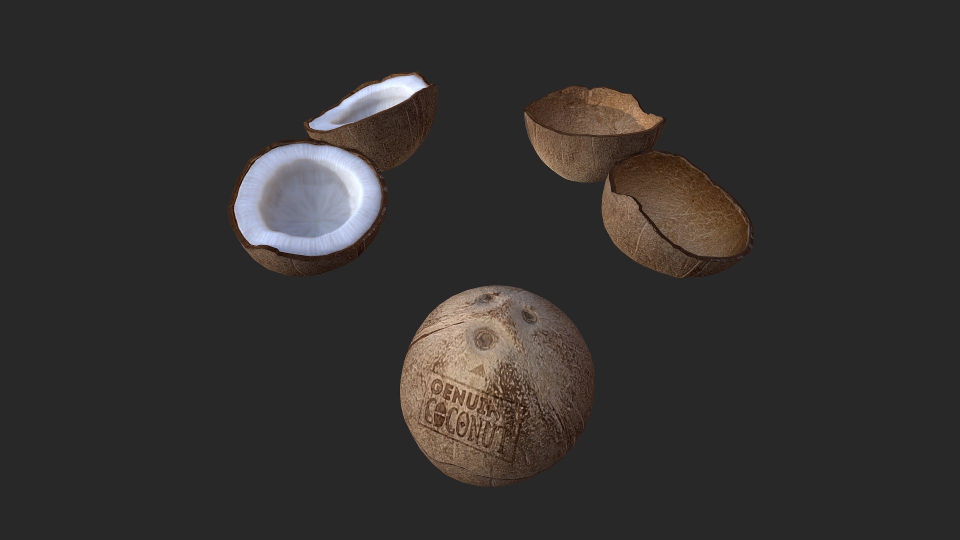 Coconuts - 3D model by Michał Zomerski (@michaelangelo666) [34abb1e] - Sketchfab