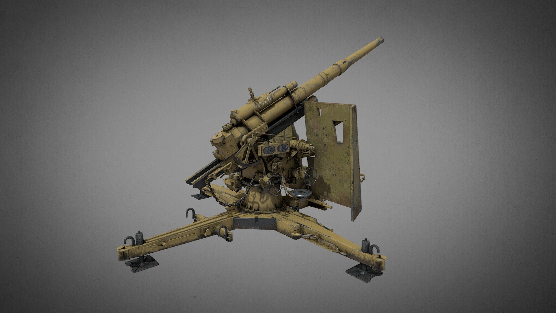 FLAK_88mm - 3D model by Glenda Studio 3D Outsourcing (@glendastudio ...