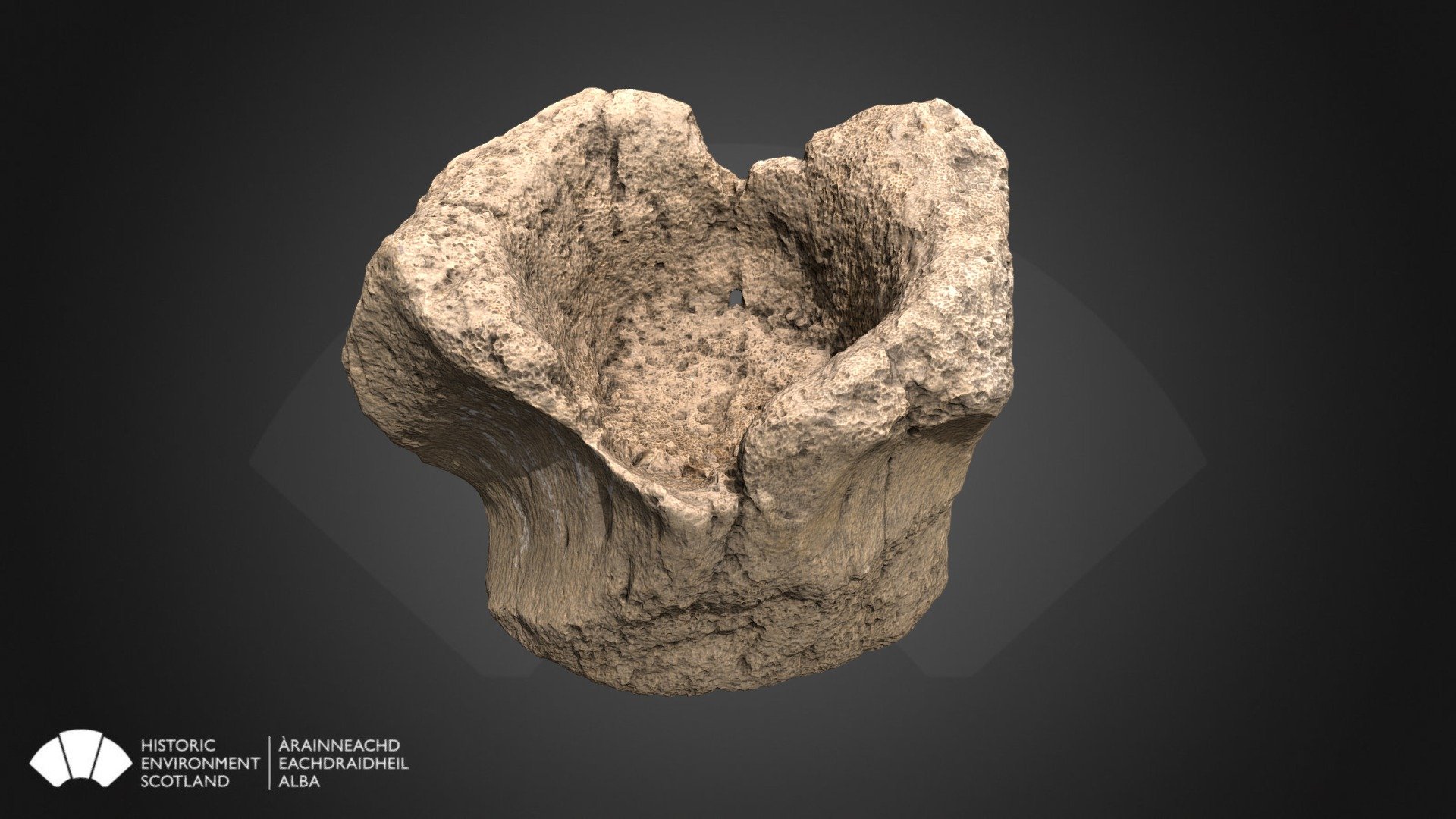 Whale Bone Cup, Broch of Gurness - 3D model by Historic Environment ...