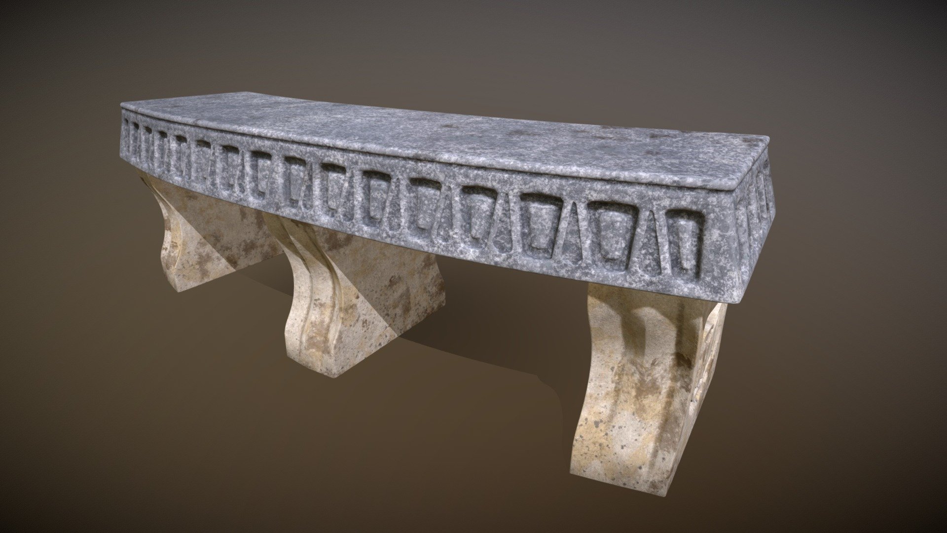 Stone Bench - 3D model by Manuchandra [34b5958] - Sketchfab