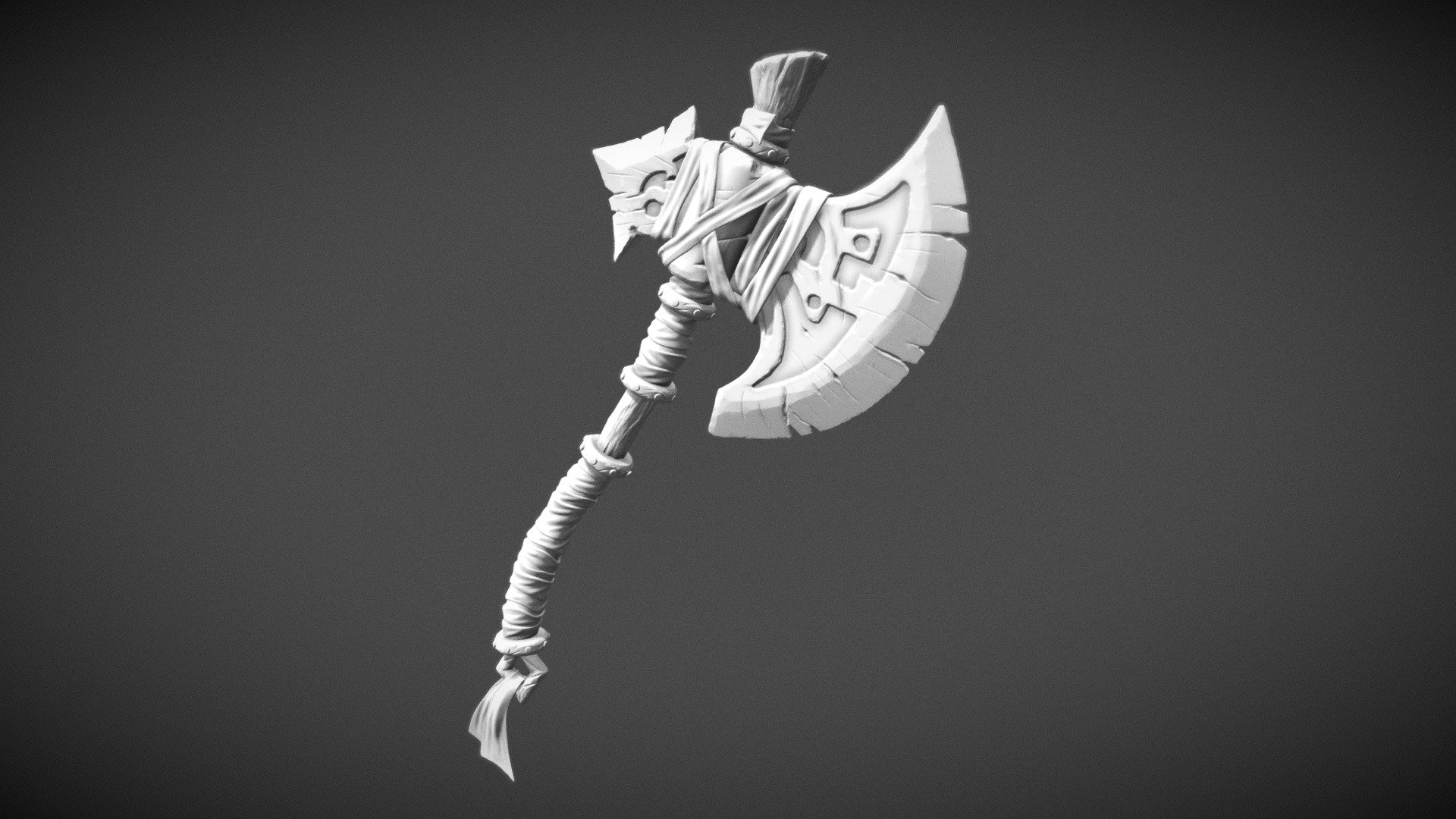 Stylized Axe 3d Model By Michał Kapica Mikapok 34b6410 Sketchfab 