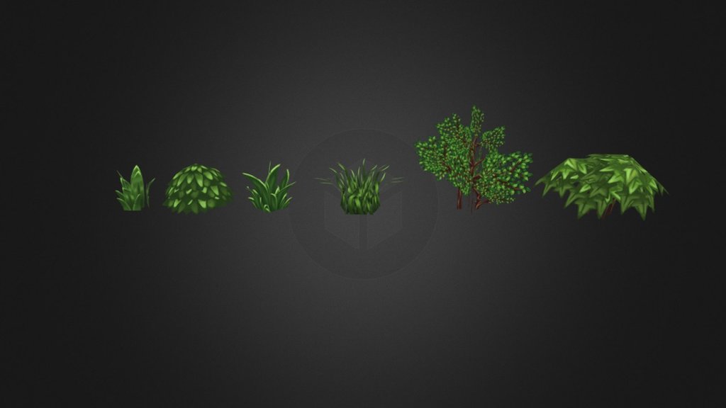 Bushes - 3D model by Offy (@axe163) [34b7a27] - Sketchfab
