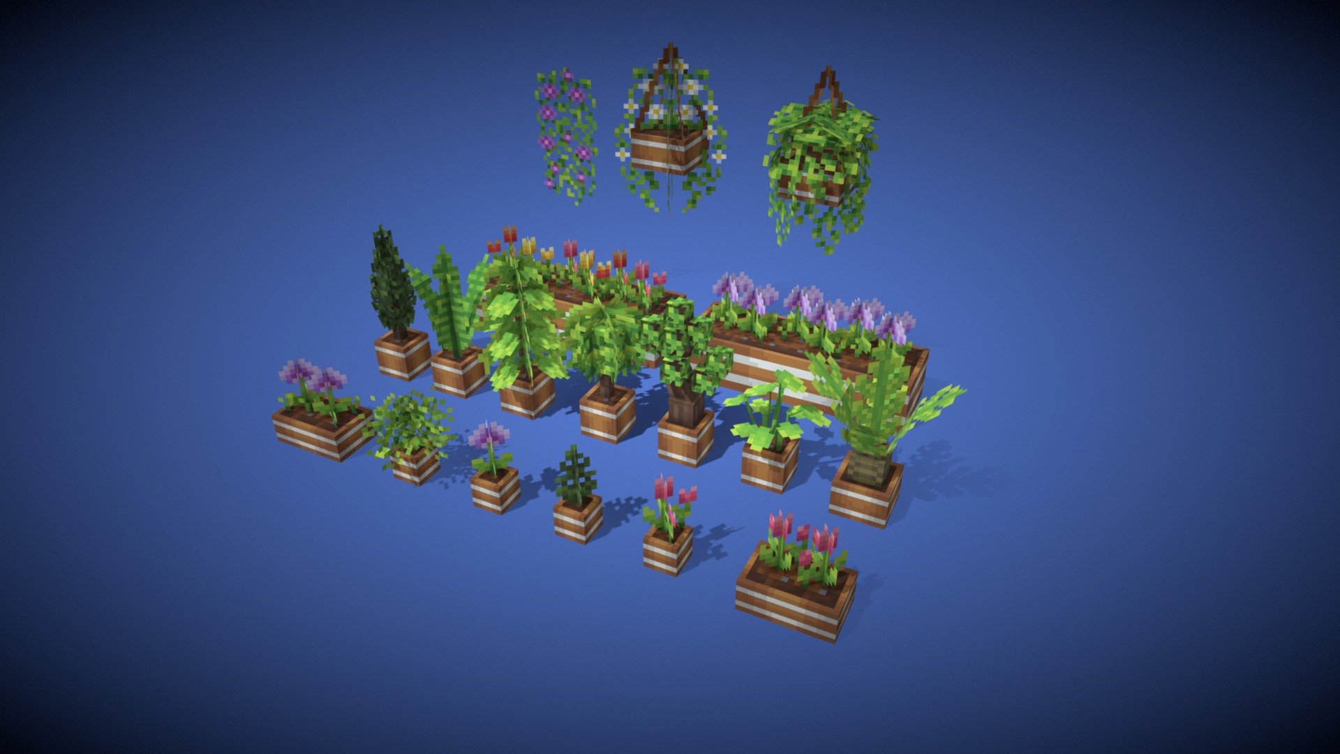 Plants Furniture Set - MCModels - 3D model by LZBlocks [34b9f88] - Sketchfab
