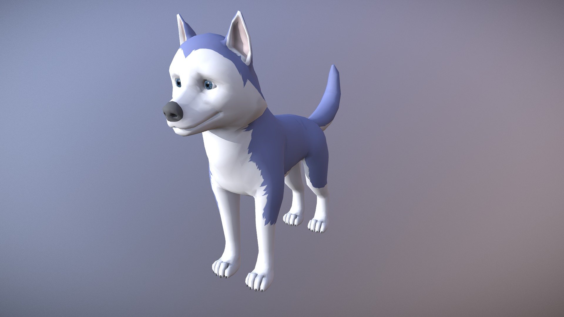 Low poly Husky Puppy - 3D model by jsulpis [34bfb70] - Sketchfab