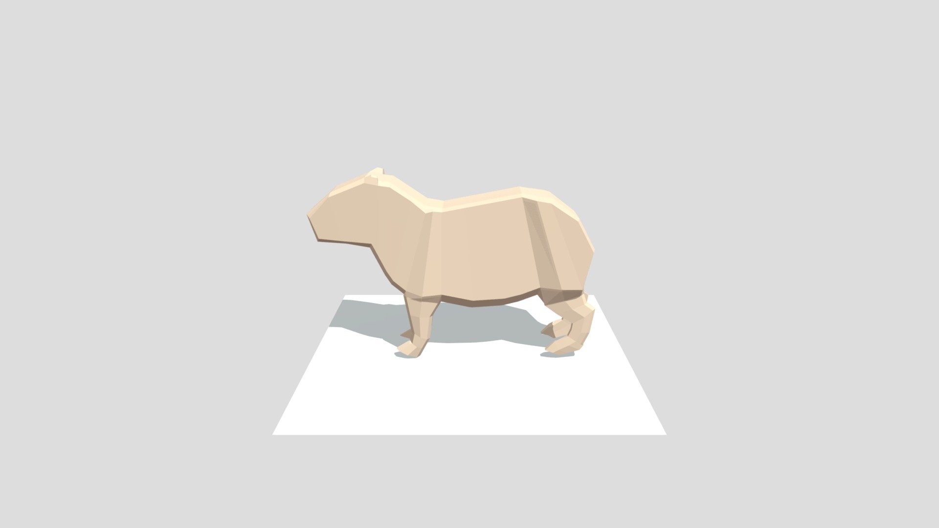 Capybara-low-poly - 3D model by Teodor (@dimitrovteodor2) [34c05b7 ...