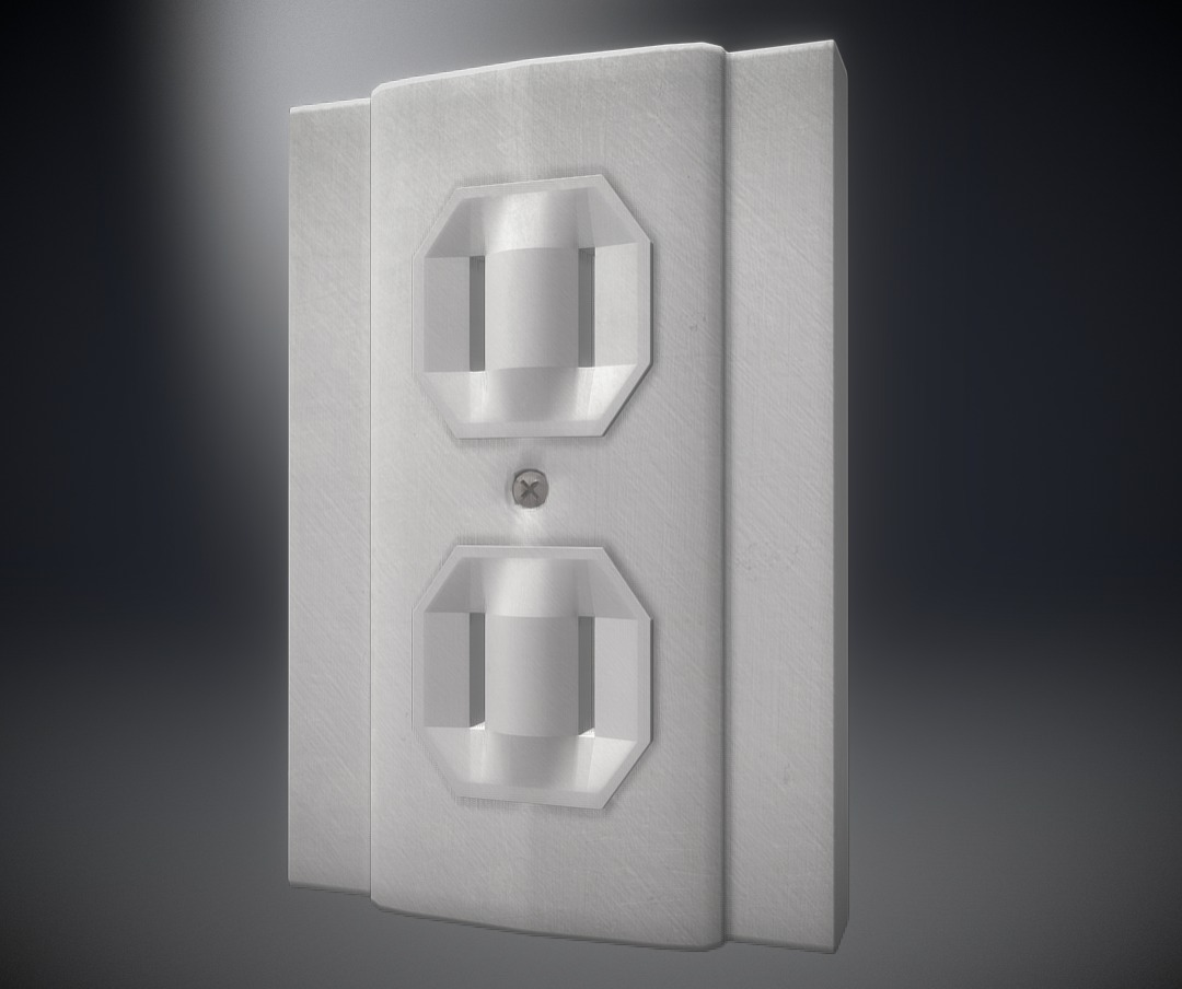 Wall Socket - 3D model by Brian Compton (@mrdoubleutf) [34c1951 ...