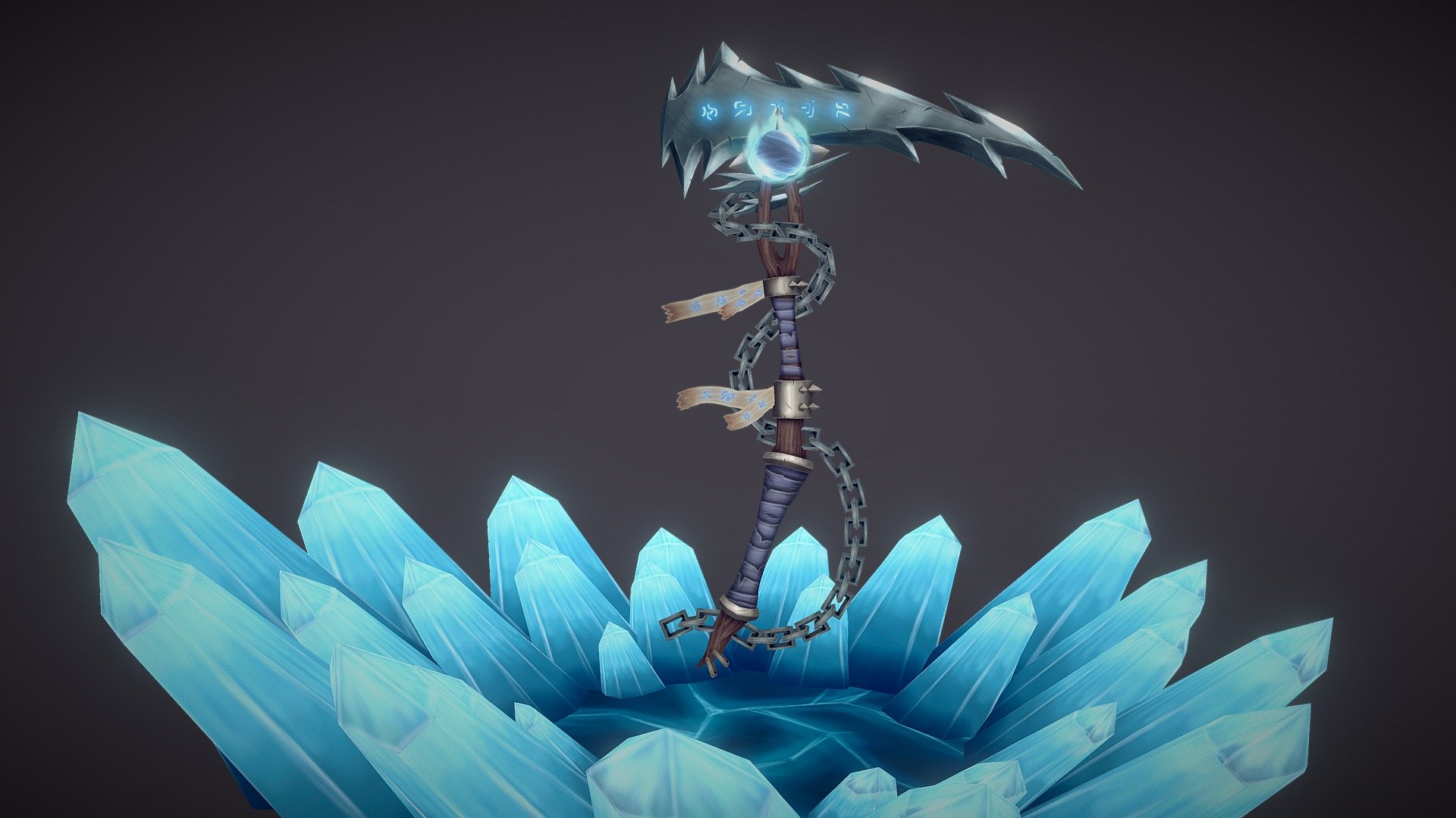 Everfrost - WoW Stylized Scythe - 3D model by Matthias Schmitz (@Ripred ...
