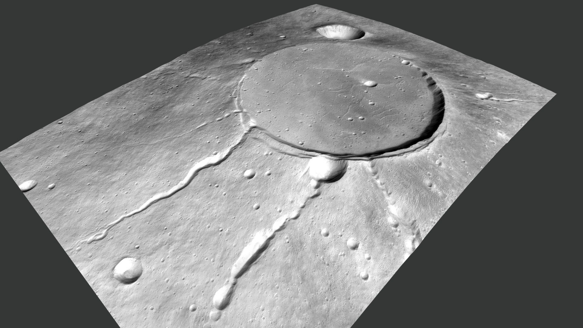 Elysium Mons Volcano Caldera on Mars - Download Free 3D model by Mark ...