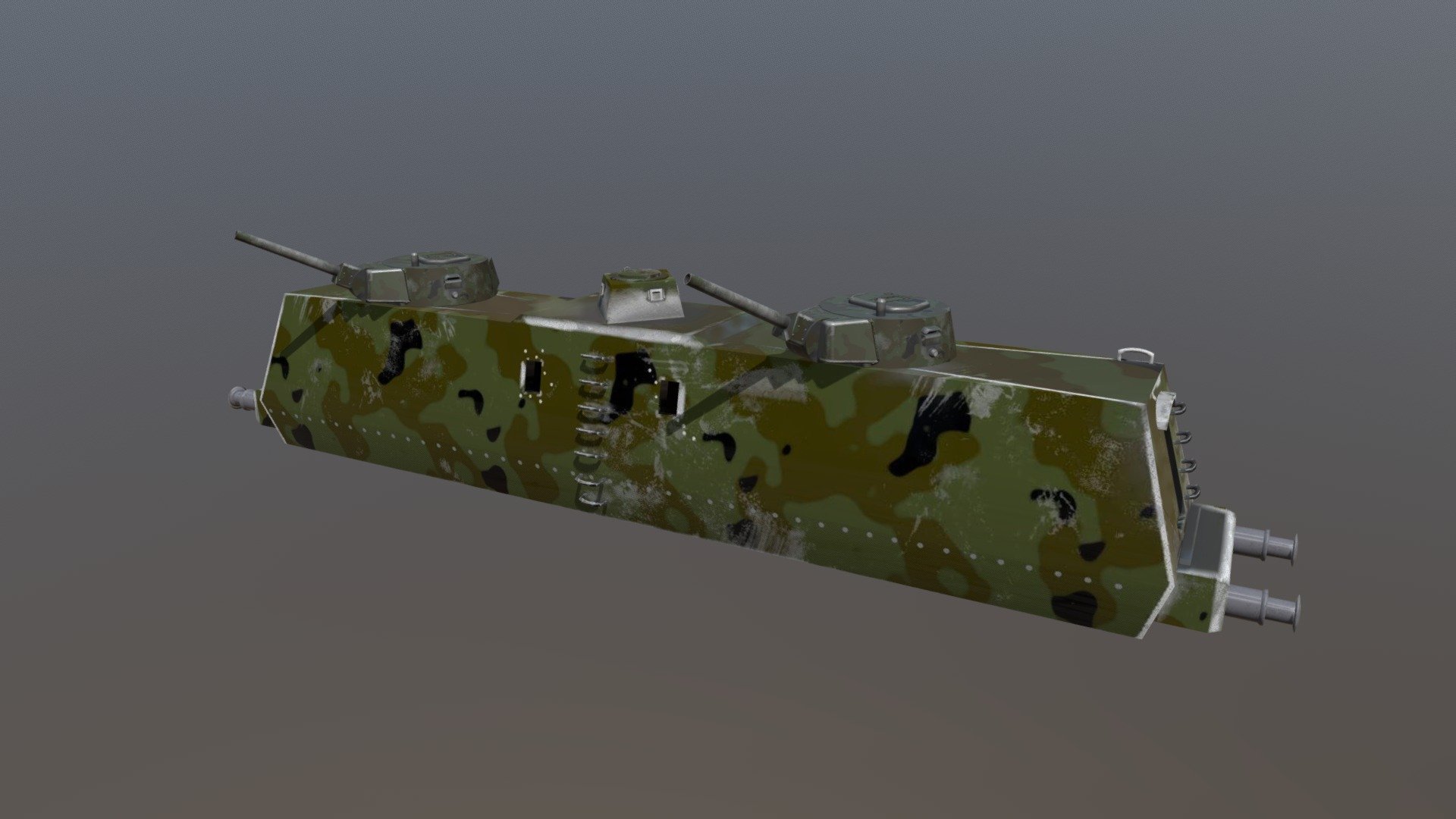 Artillery Railroad car(Railway Raid) - 3D model by DZRob [34c9be5 ...