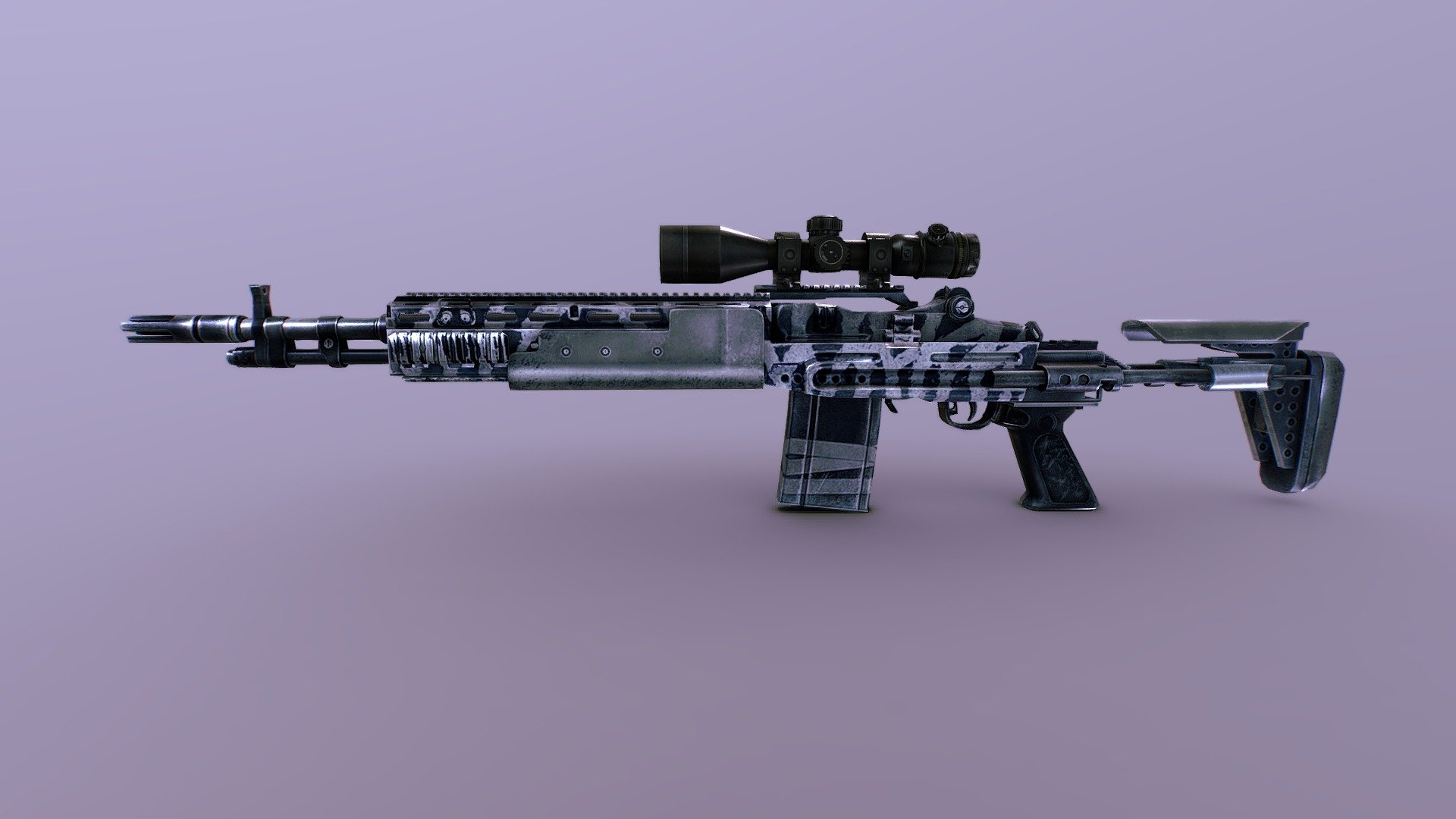 MK 14 ENHANCED BATTLE RIFLE | DMR | CAMO | - Download Free 3D model by Abhay Singh (@AbhayS ...