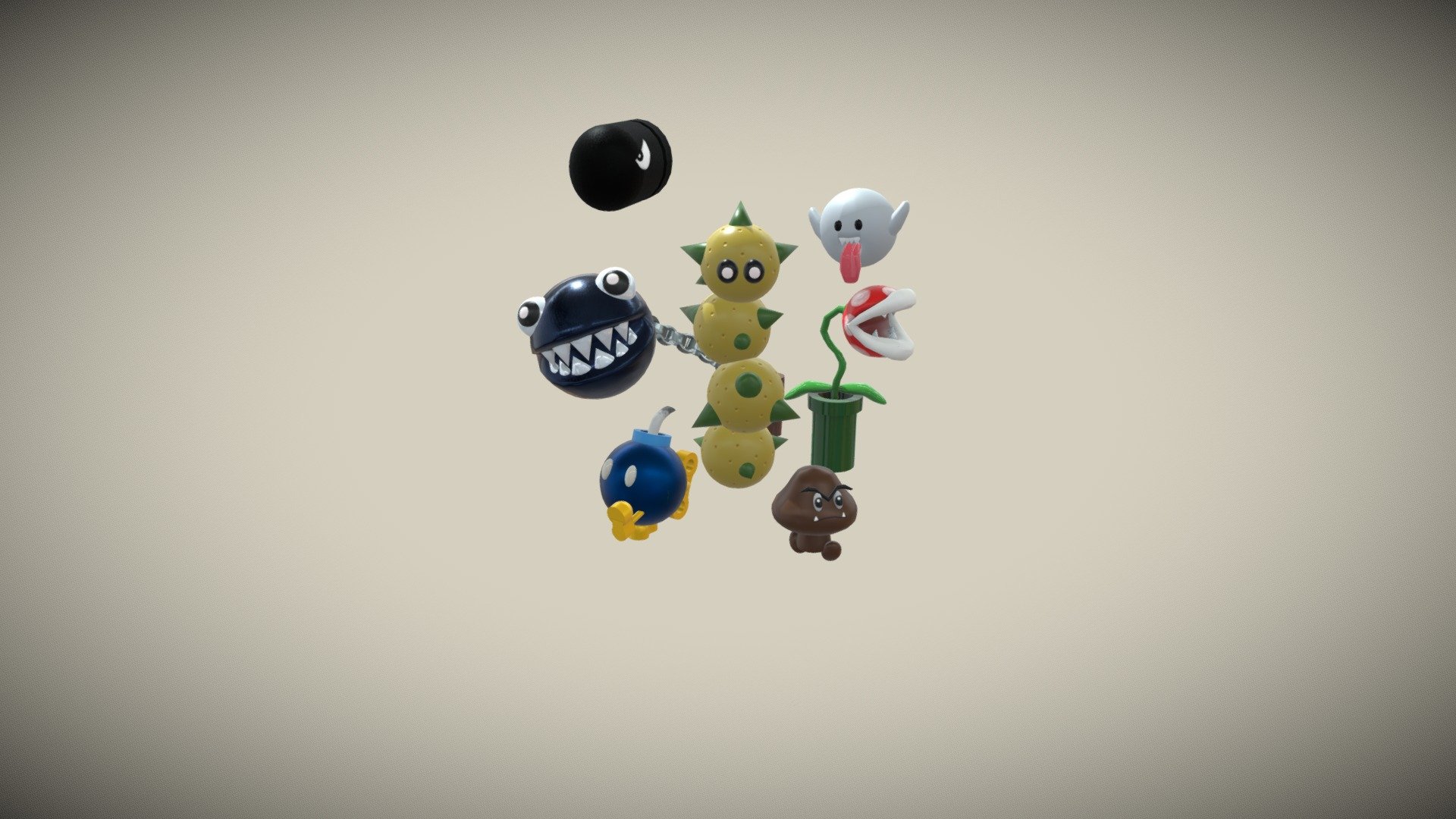 Cute Super Mario Brothers Enemies - Download Free 3D model by kaleah ...