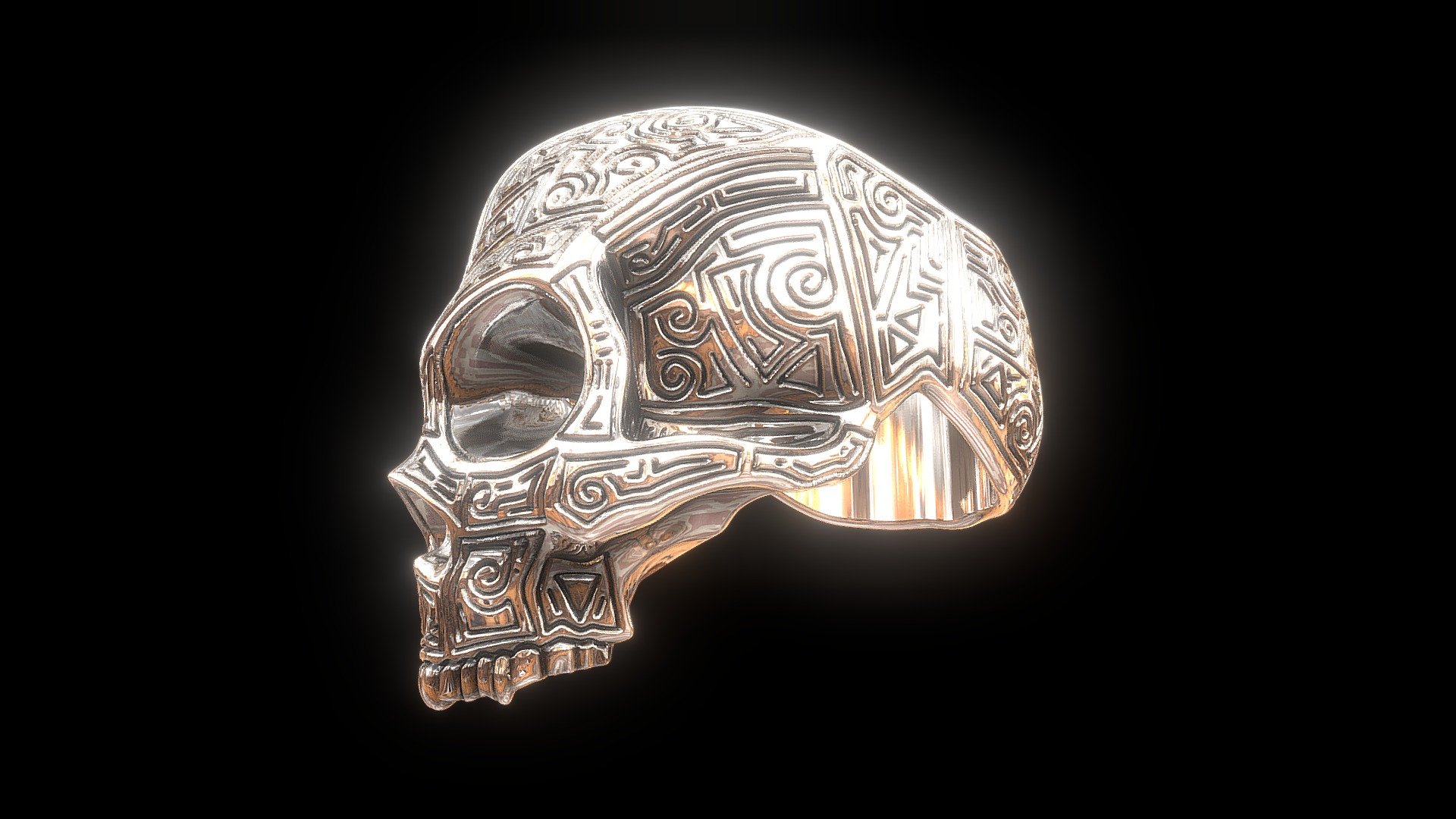 Doodled Skull Ring - 3D model by 3DM Design (@3dmdesign) [34ccabc ...