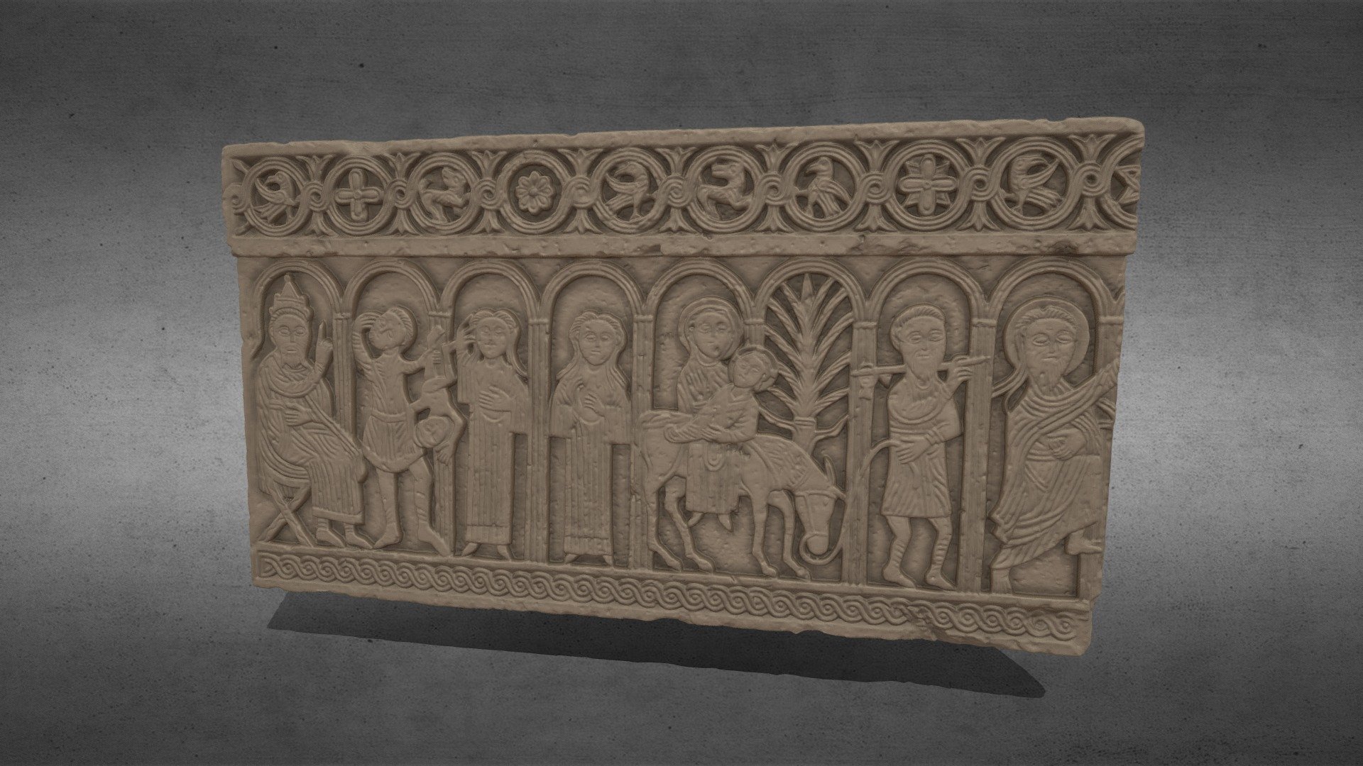 Medieval altar rail (11th century - Zadar, CRO) - 3D model by ...