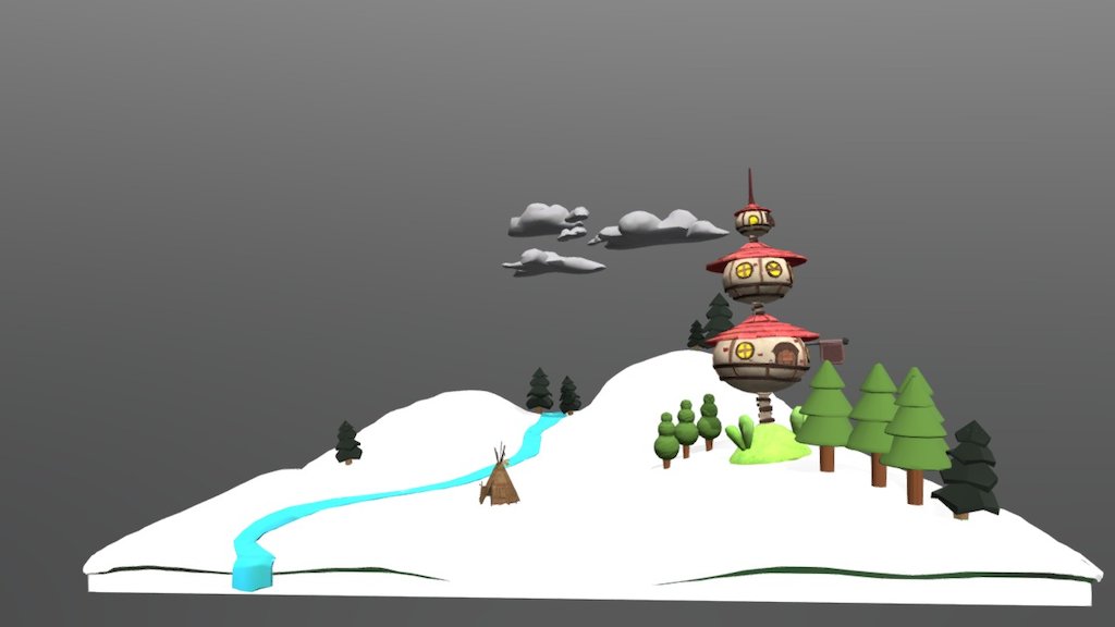 Snow Field - 3D model by Paul (@kopaul) [34d08a8] - Sketchfab