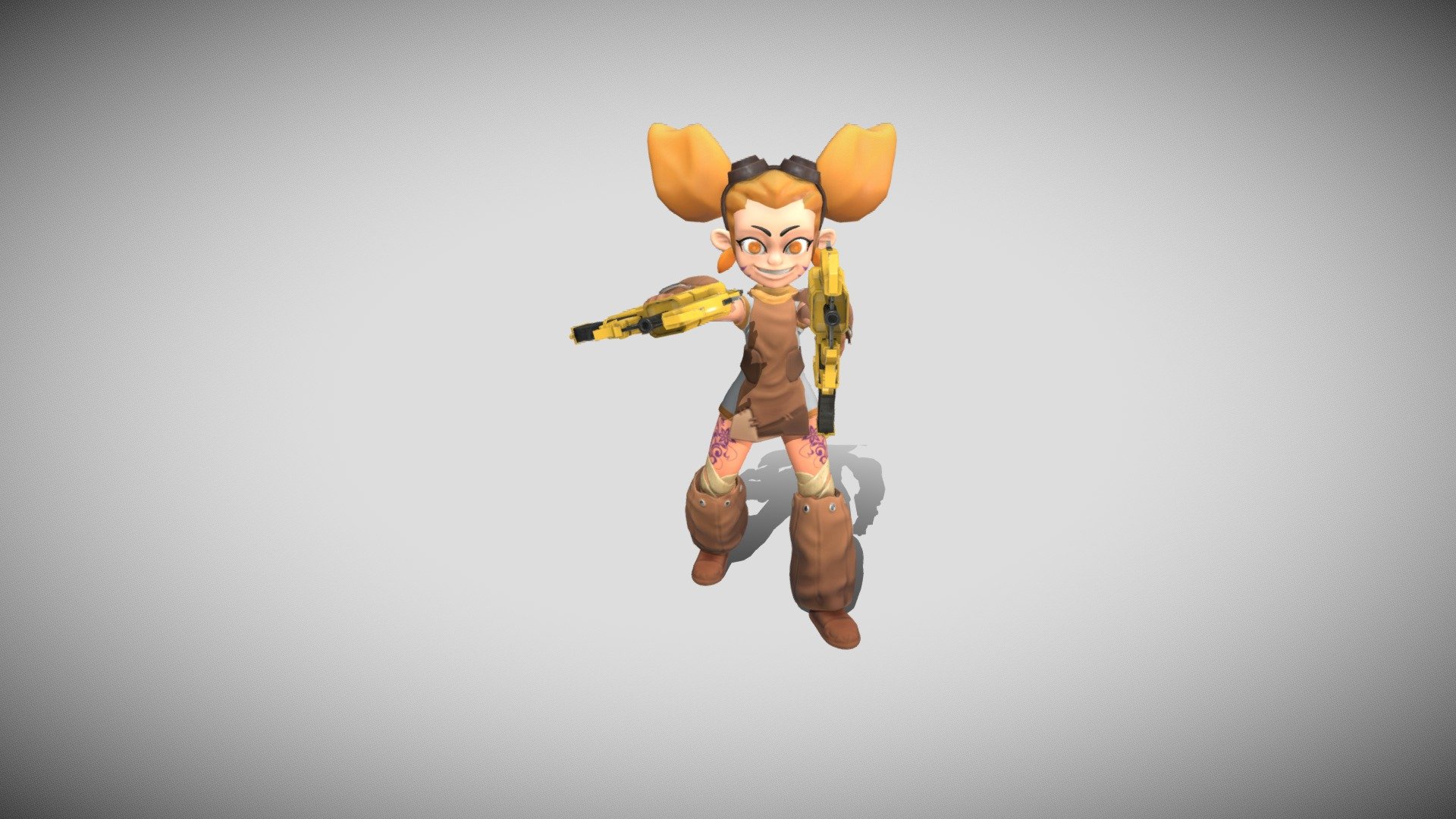 girl character pose - 3D model by Putra Bangun (@ptrbngn) [34e1626 ...