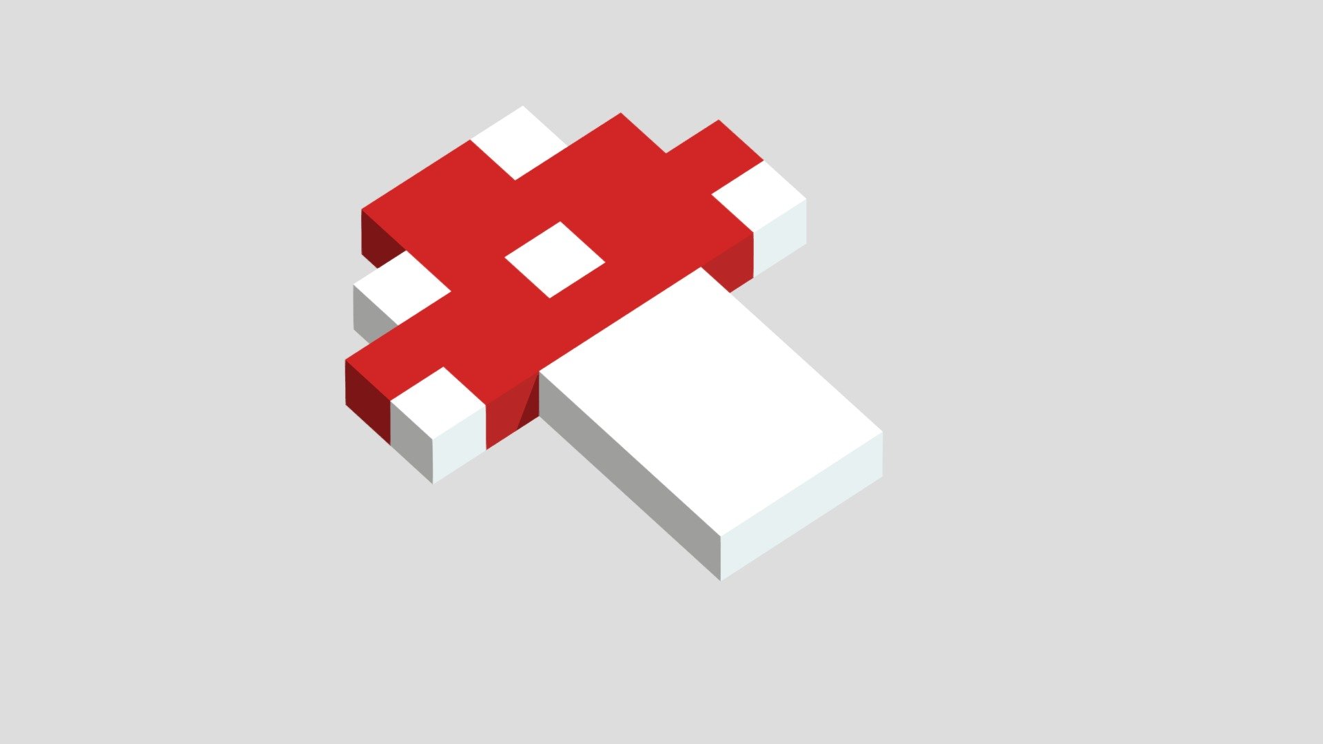 8 bit Mushroom free model - Download Free 3D model by Glucka Pixels ...