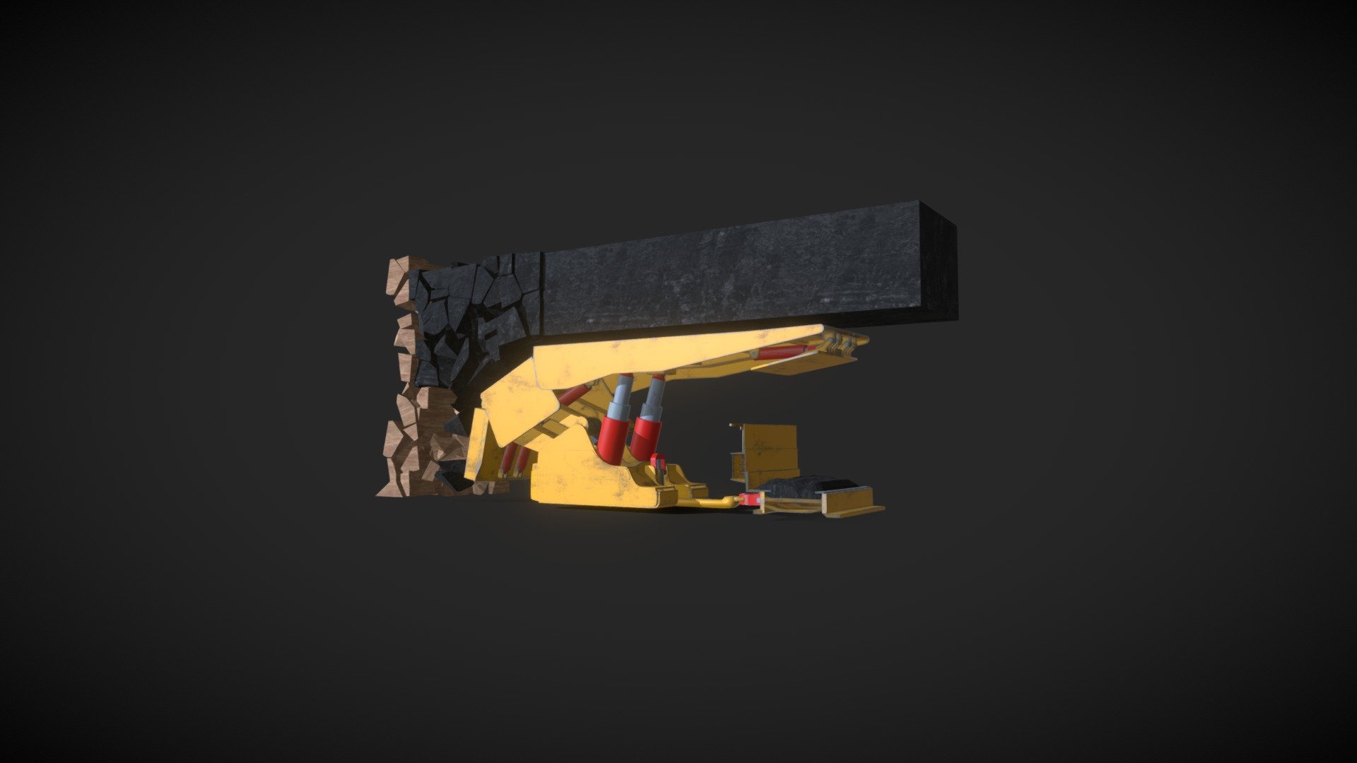 Longwall Mining - Roof Support - 3D model by FLEXC [34f1e76] - Sketchfab