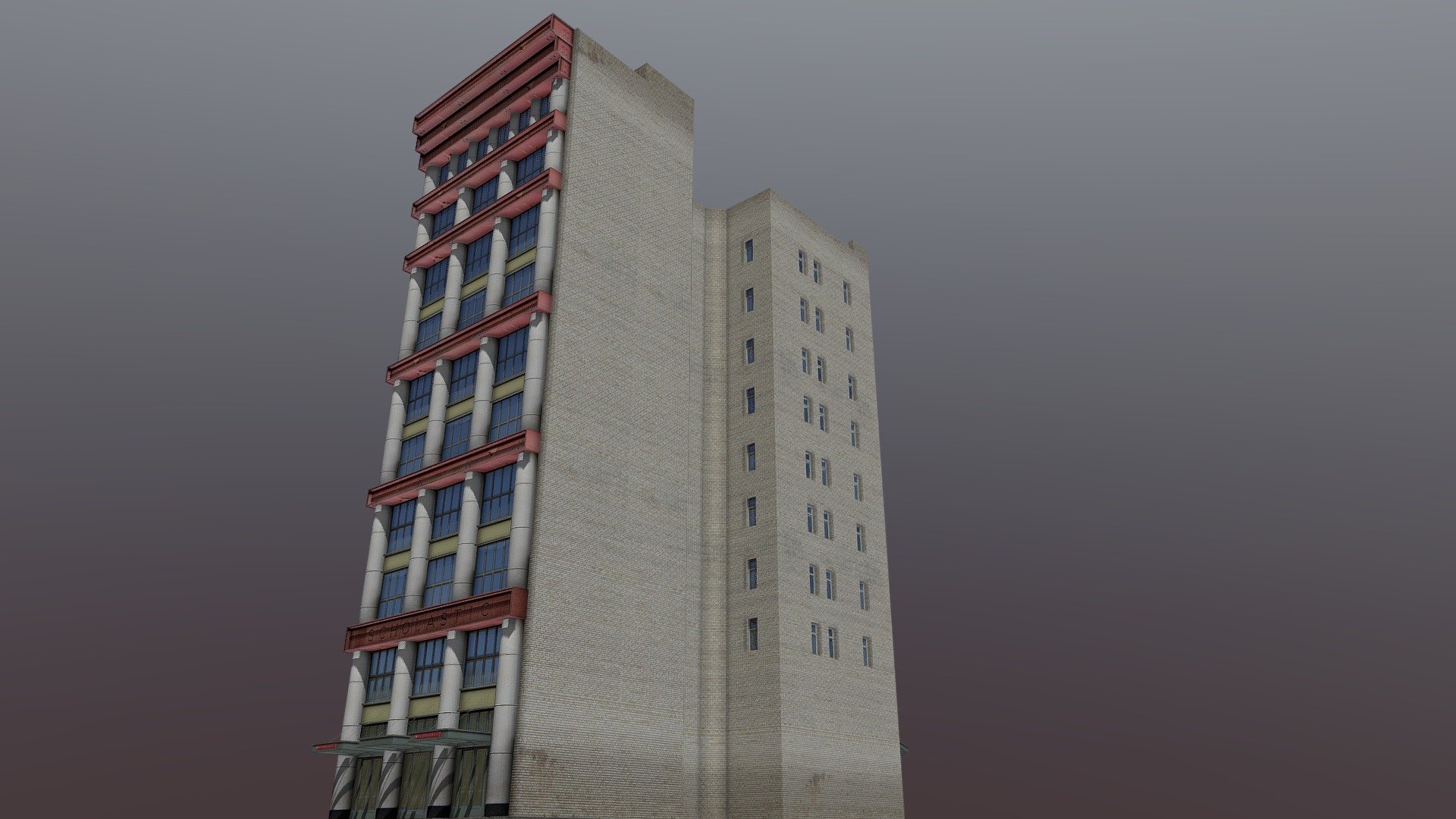 Scholastic building - 3D model by Darf (@sannie01) [34fa7ab] - Sketchfab