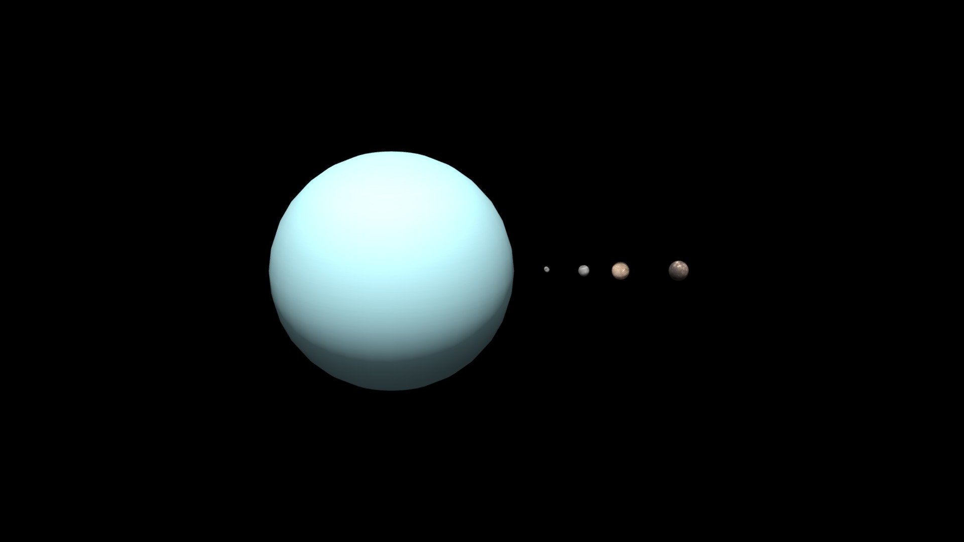 Uranus (Distances and sizes unscaled) - 3D model by shorinomybreno ...