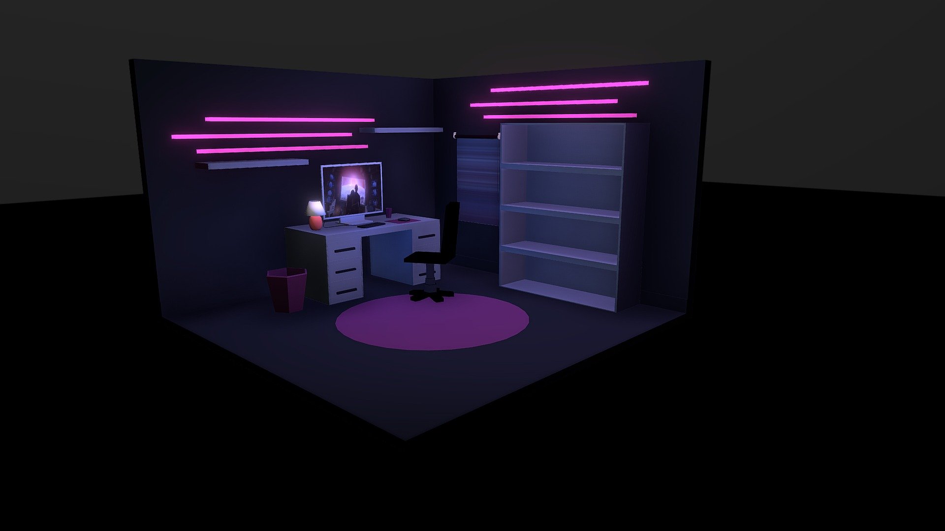 Room Gaming - 3D model by rimyacoub [3506099] - Sketchfab
