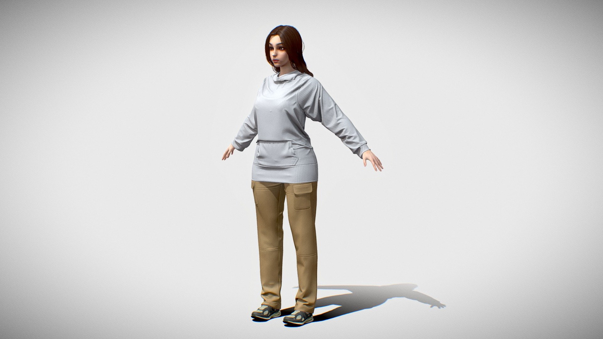 Virtual Model High-poly Ringo II Hoodie & Cargo - Download Free 3D ...