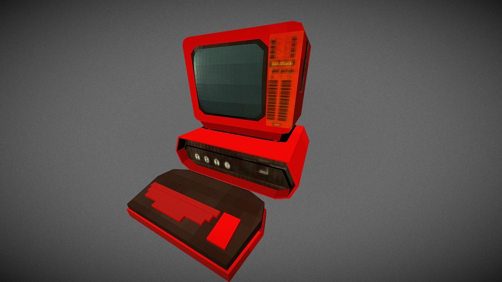 Low poly retro computer (Agat-4) - 3D model by demolitionterminator ...