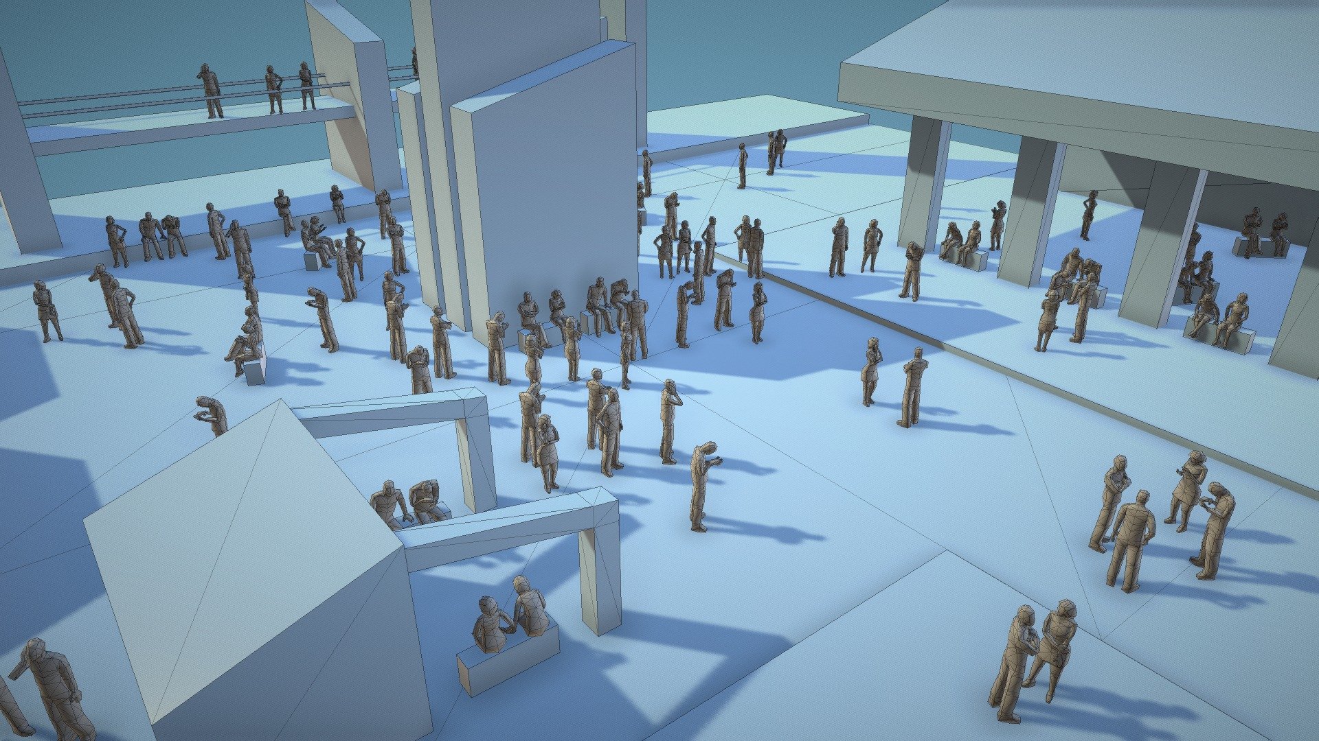 ArchViz Demo LowPoly Animated People - 3D model by Denys Almaral ...