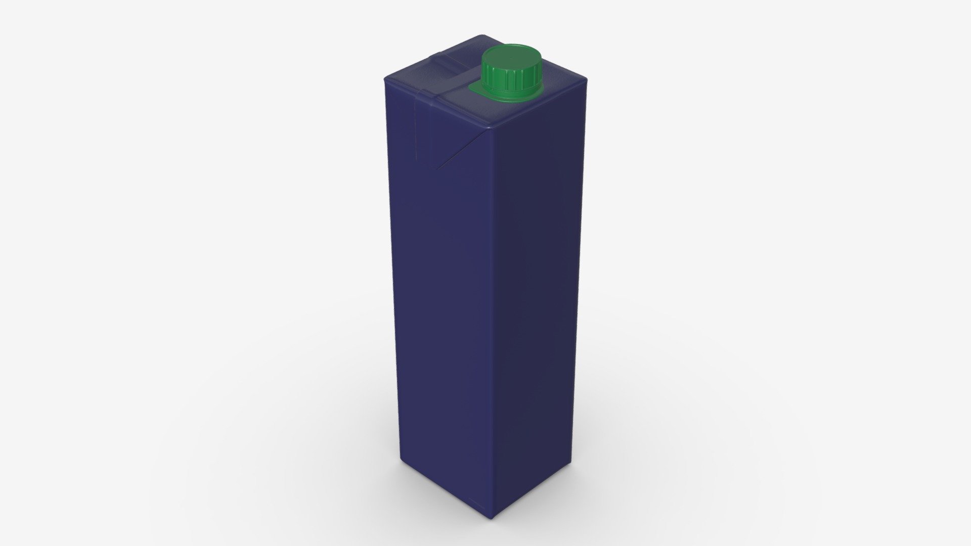 Cardboard box packaging with cap 1000 ml slim - Buy Royalty Free 3D ...