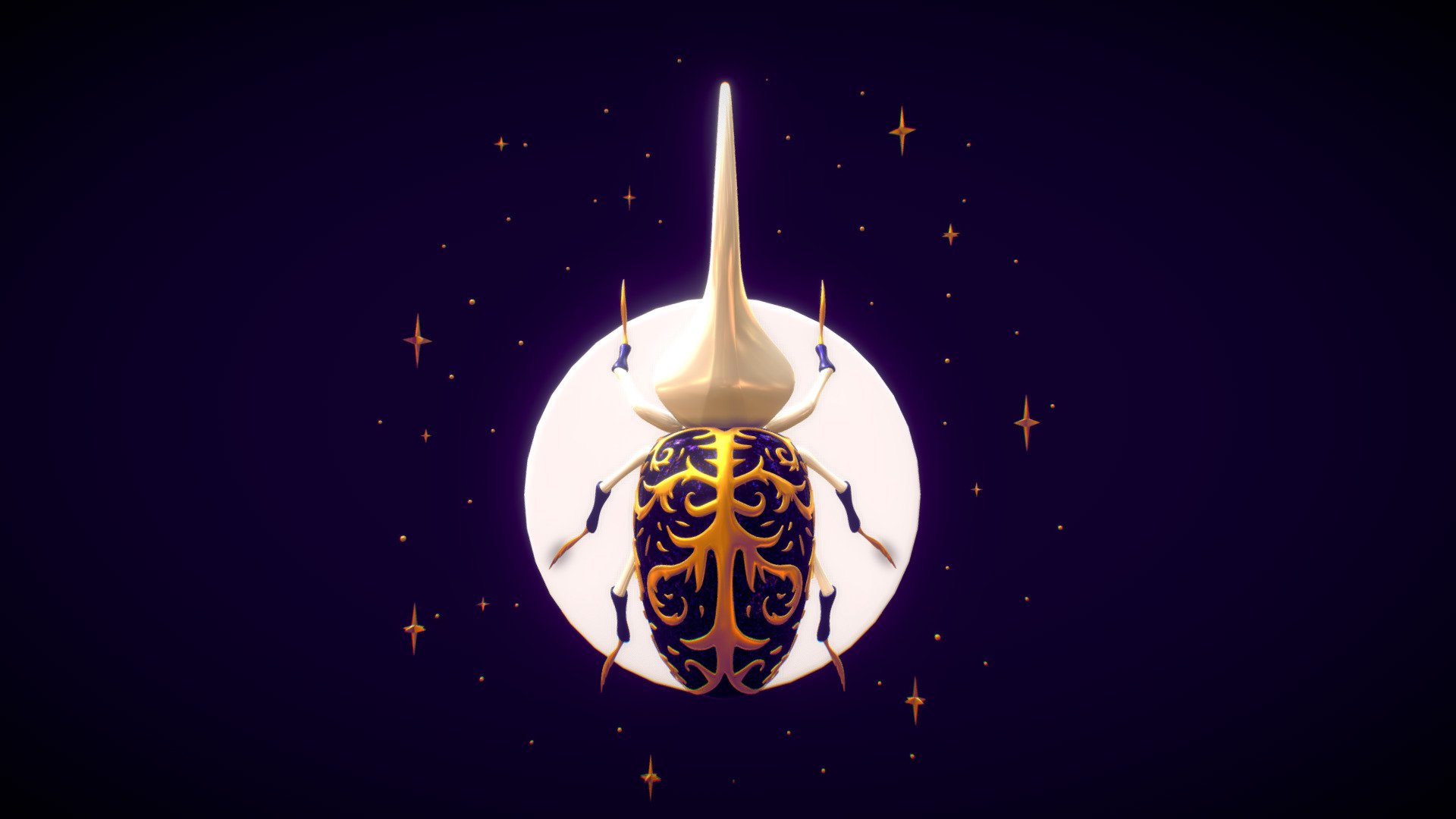 Astrology Beetle - 3D model by Emily Funk (@efunk46) [3511a5b] - Sketchfab