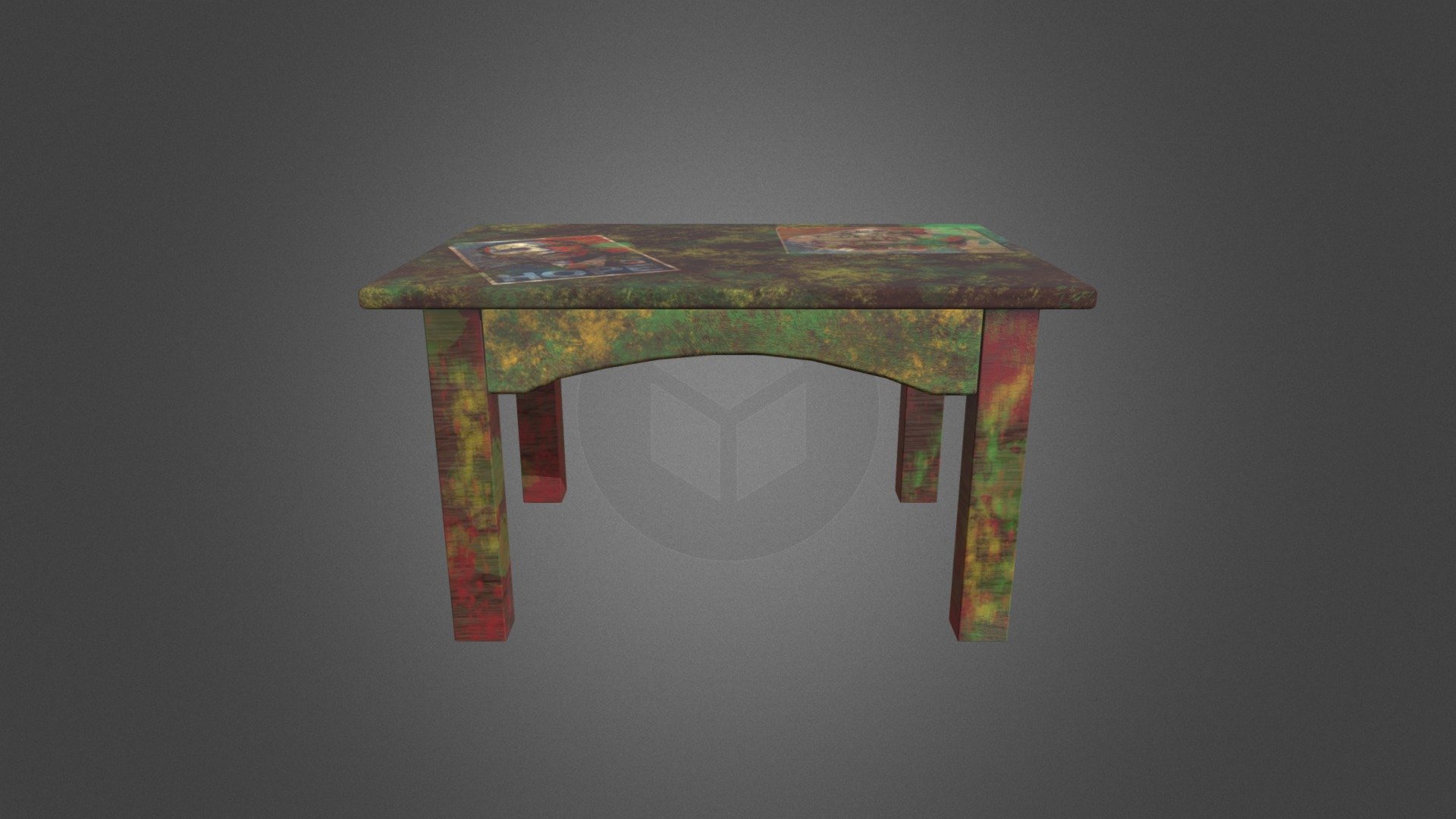 Wood Colorful Table - Download Free 3D model by Akash2024 (@akash70724 ...