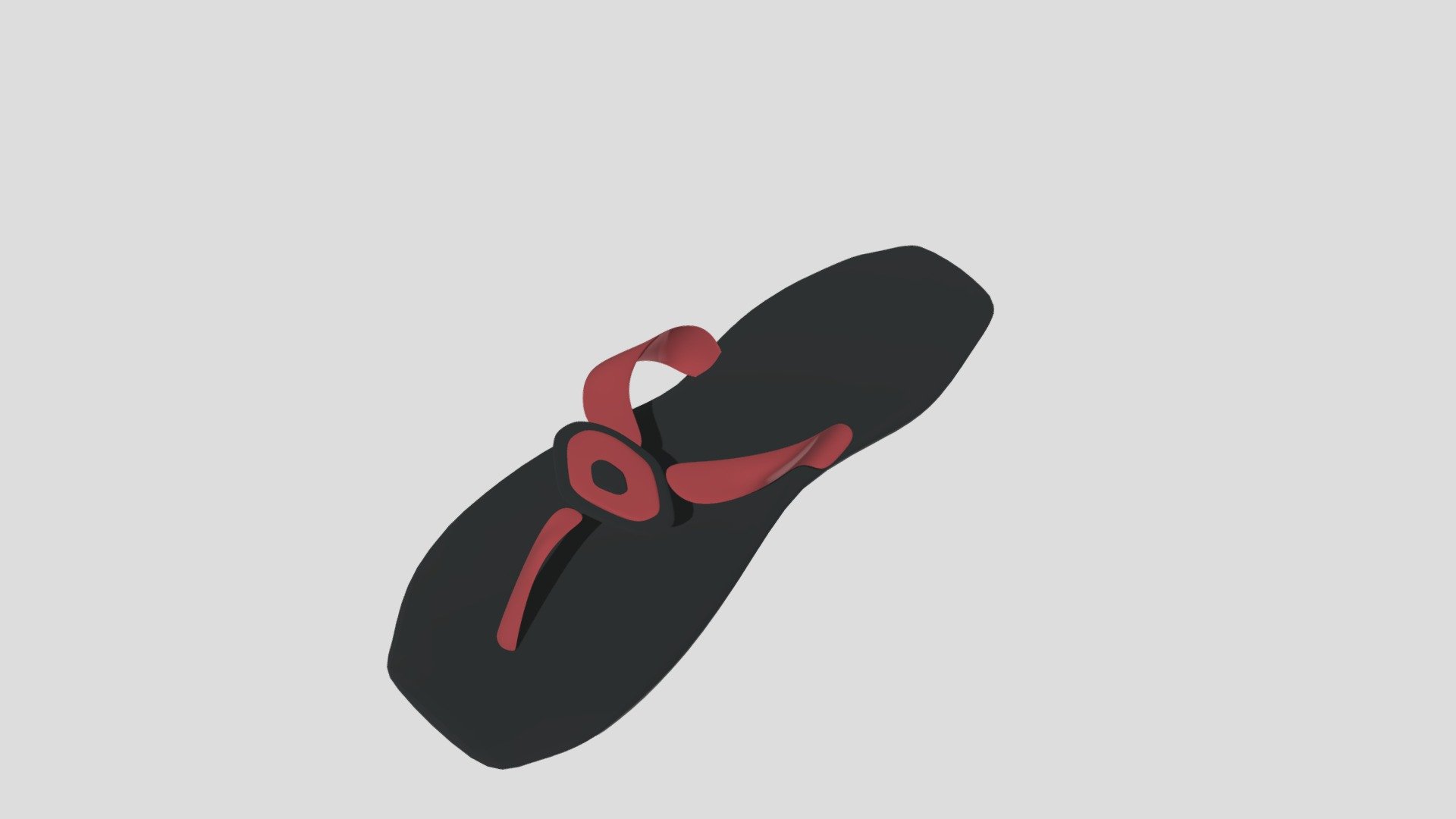 African traditional sandals red and black - Download Free 3D model by ...