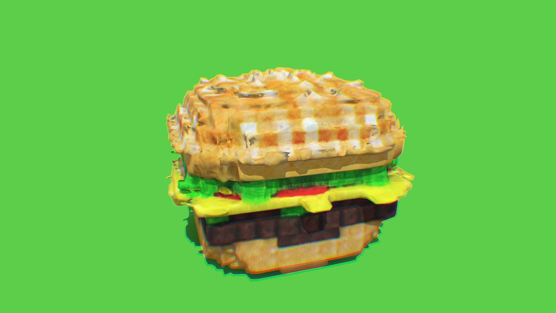 pixel hamburger - Download Free 3D model by sv1nks [35223ef] - Sketchfab