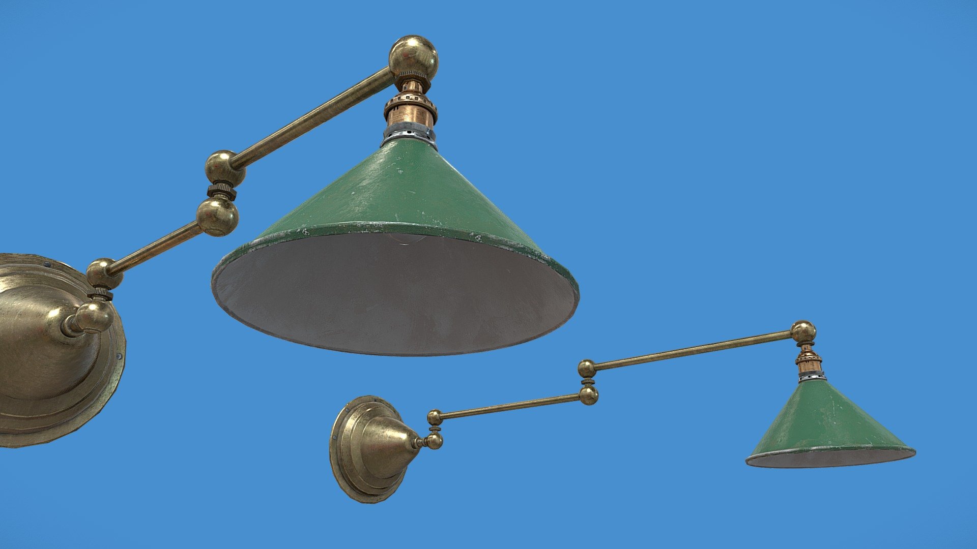1920s Industrial Swinging Arm Lamps - 3D model by Mad_Lobster_Workshop ...