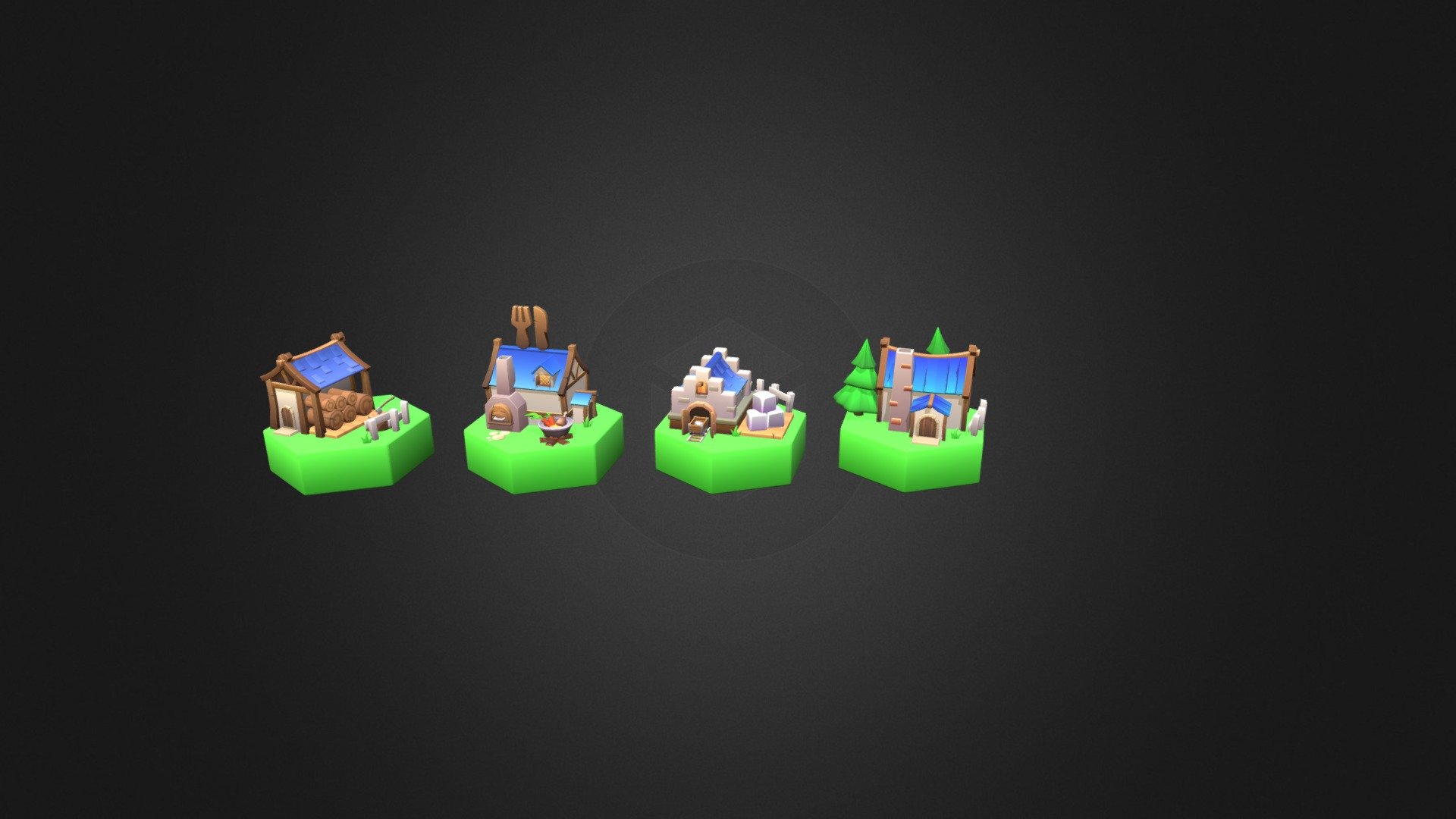 Stylized Fantasy Village - 3D model by 1PathFinder (@PathRaz) [3525f21 ...